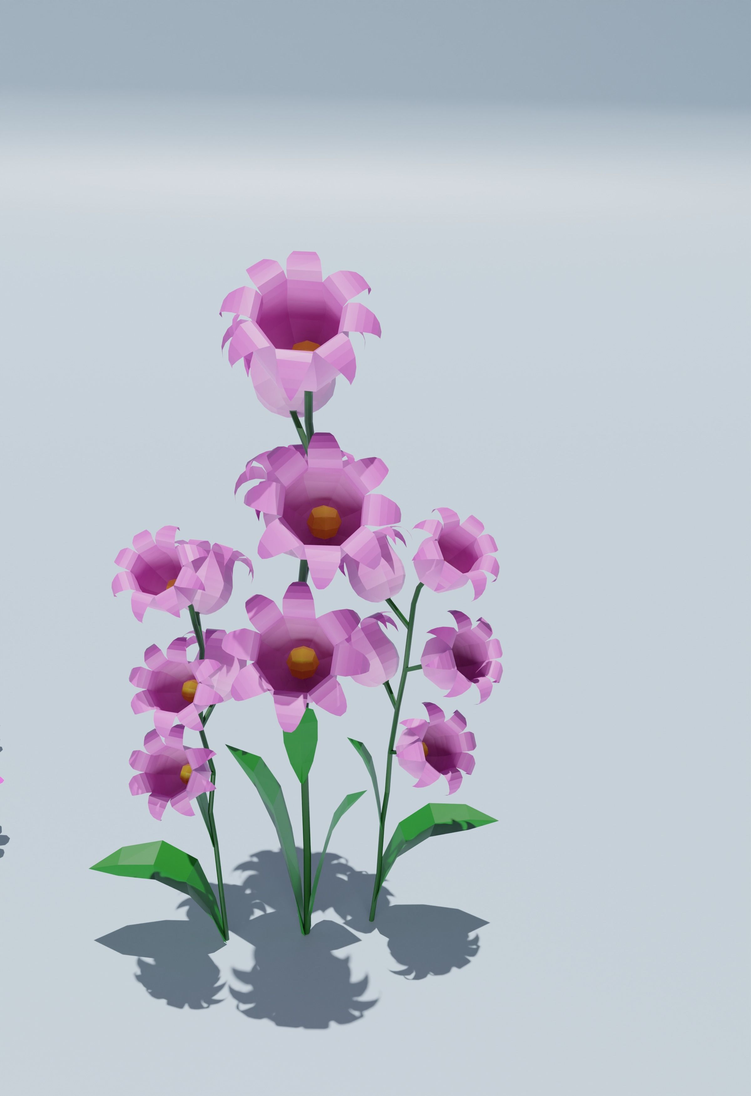 3D model low poly Flowers Plant Low-poly VR / AR / low-poly | CGTrader
