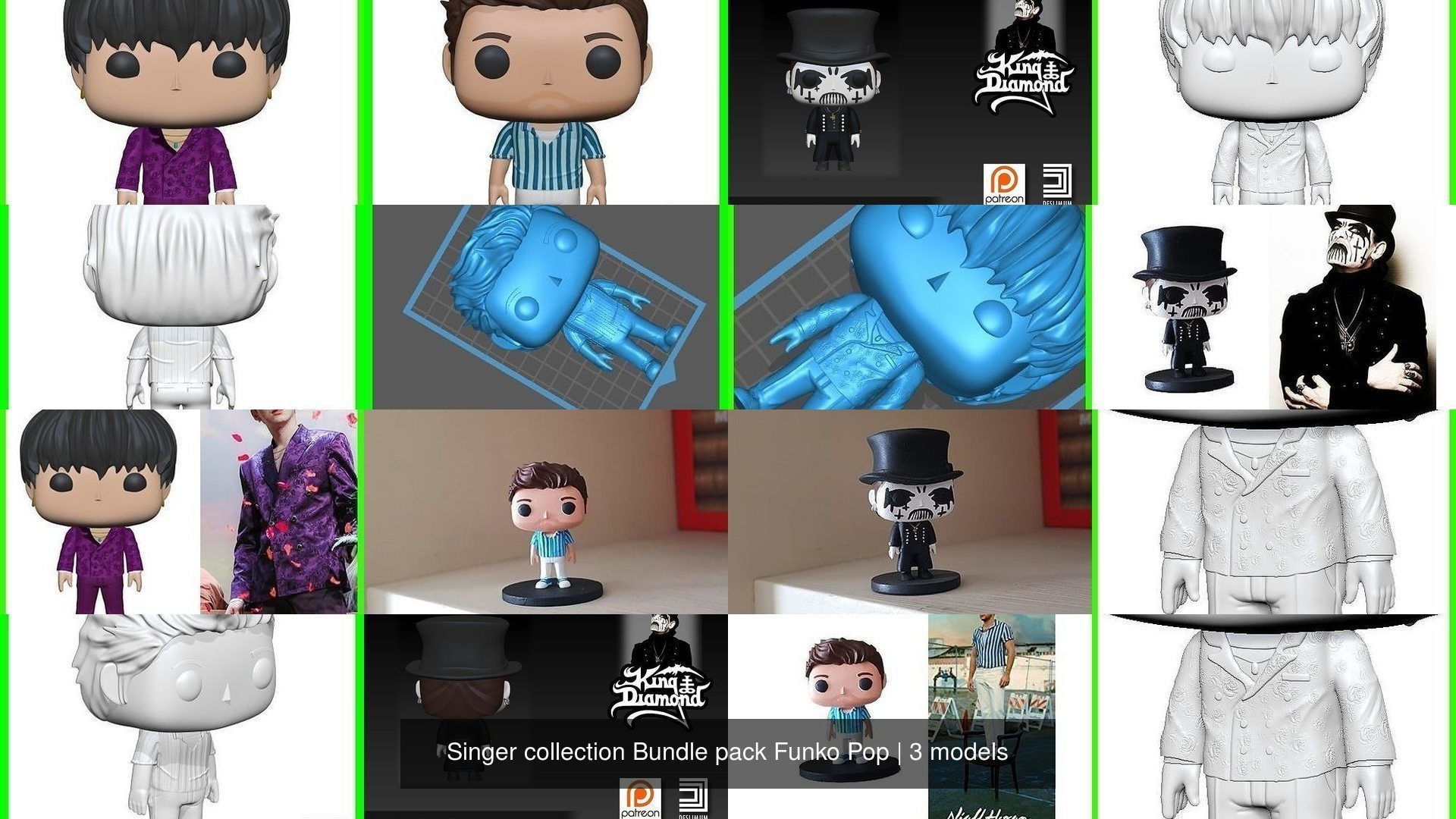 Singer collection Bundle pack Funko Pop | CGTrader