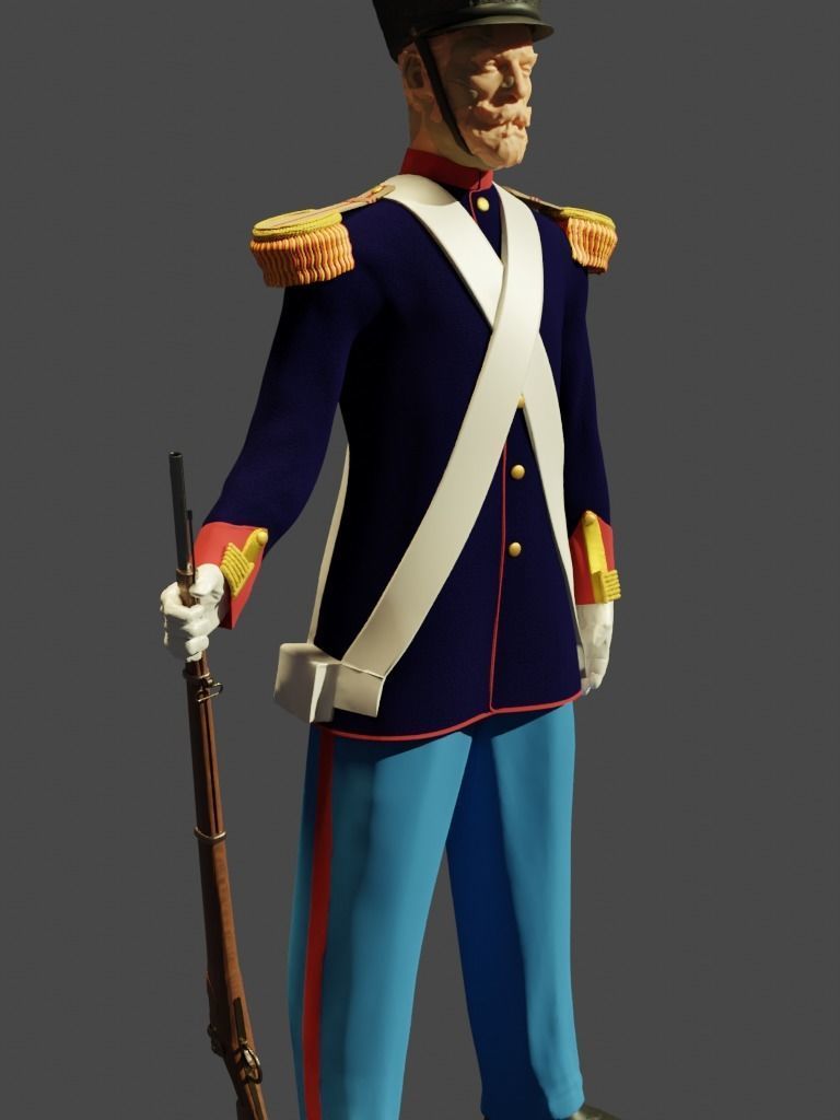 Purger soldier in uniform with rifle 3D model 3D printable | CGTrader