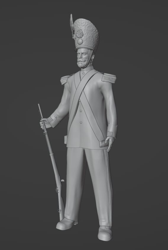 Purger soldier in uniform with rifle 3D model 3D printable | CGTrader