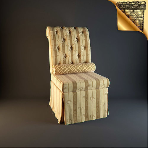 Fabric Decorated Chair 3D model | CGTrader