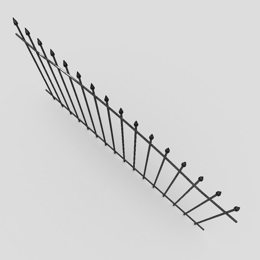 CC0 - Iron Fence free VR / AR / low-poly 3D model | CGTrader