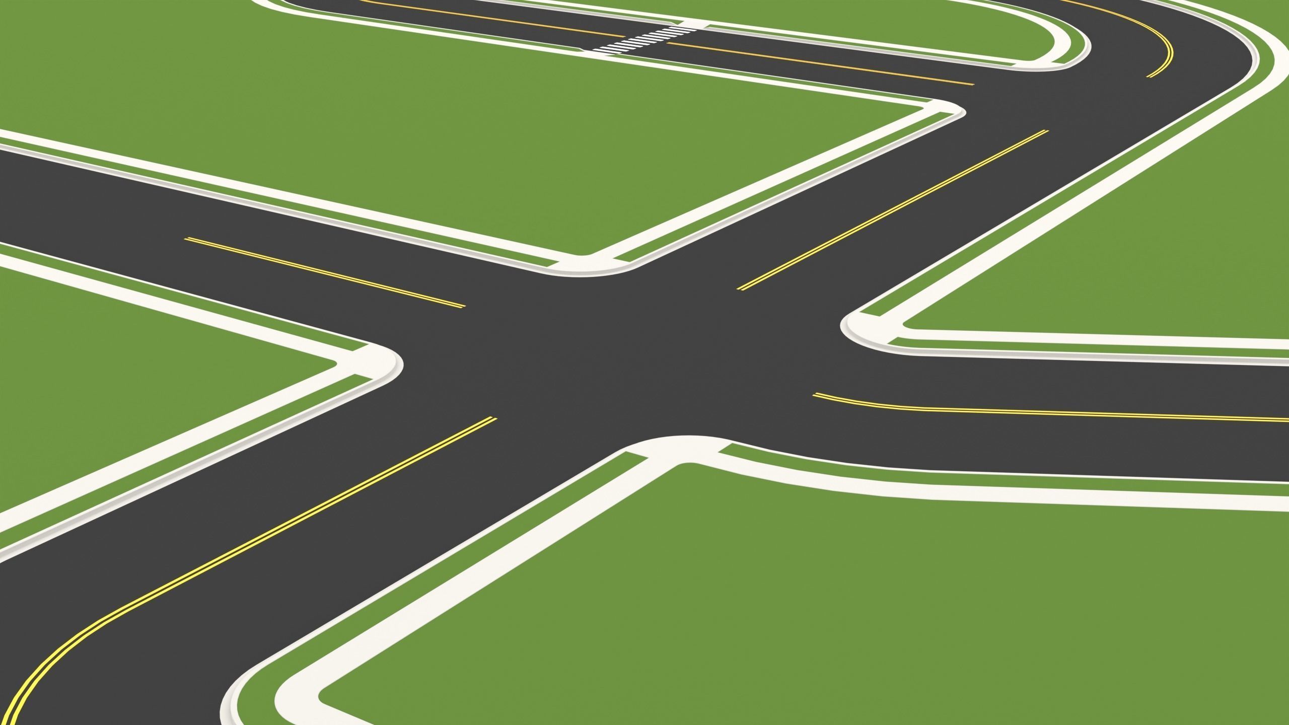 3D model Modular Road Set VR / AR / low-poly | CGTrader