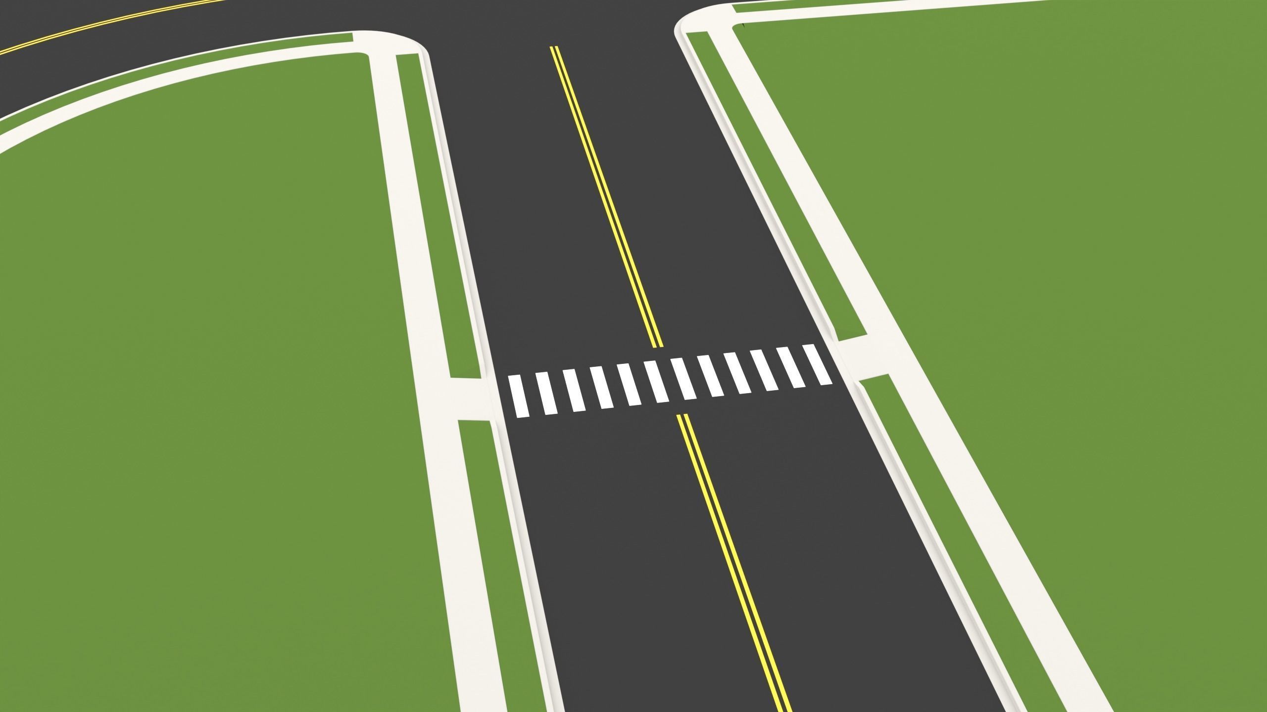 3D model Modular Road Set VR / AR / low-poly | CGTrader