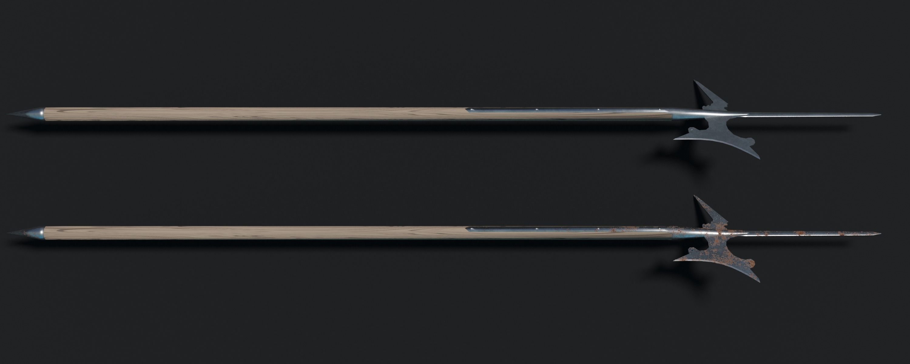 3D model Medieval Crescent Bladed Halberd VR / AR / low-poly | CGTrader