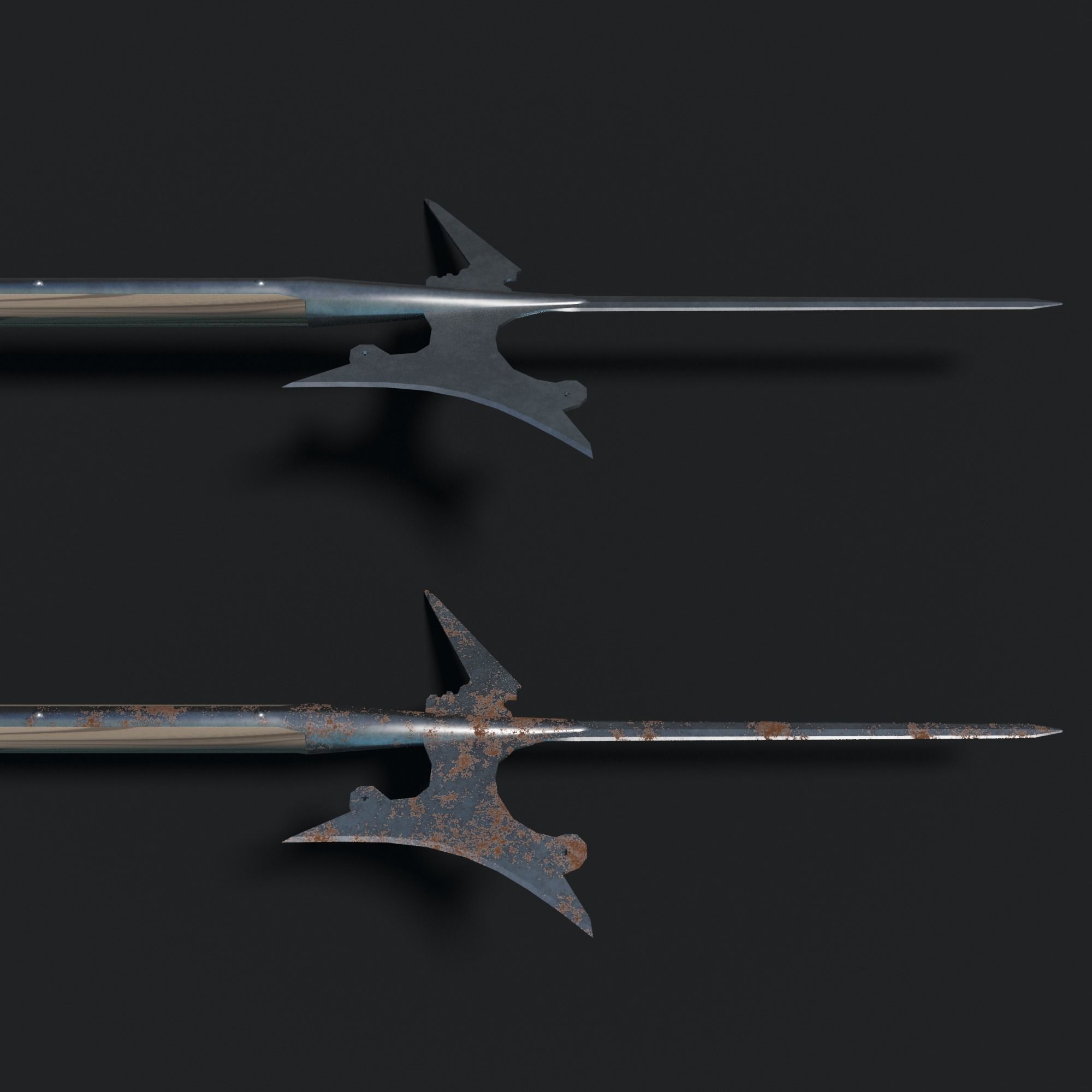 3D model Medieval Crescent Bladed Halberd VR / AR / low-poly | CGTrader