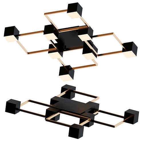 Geometric design ceiling lamp FRAME 3D model | CGTrader