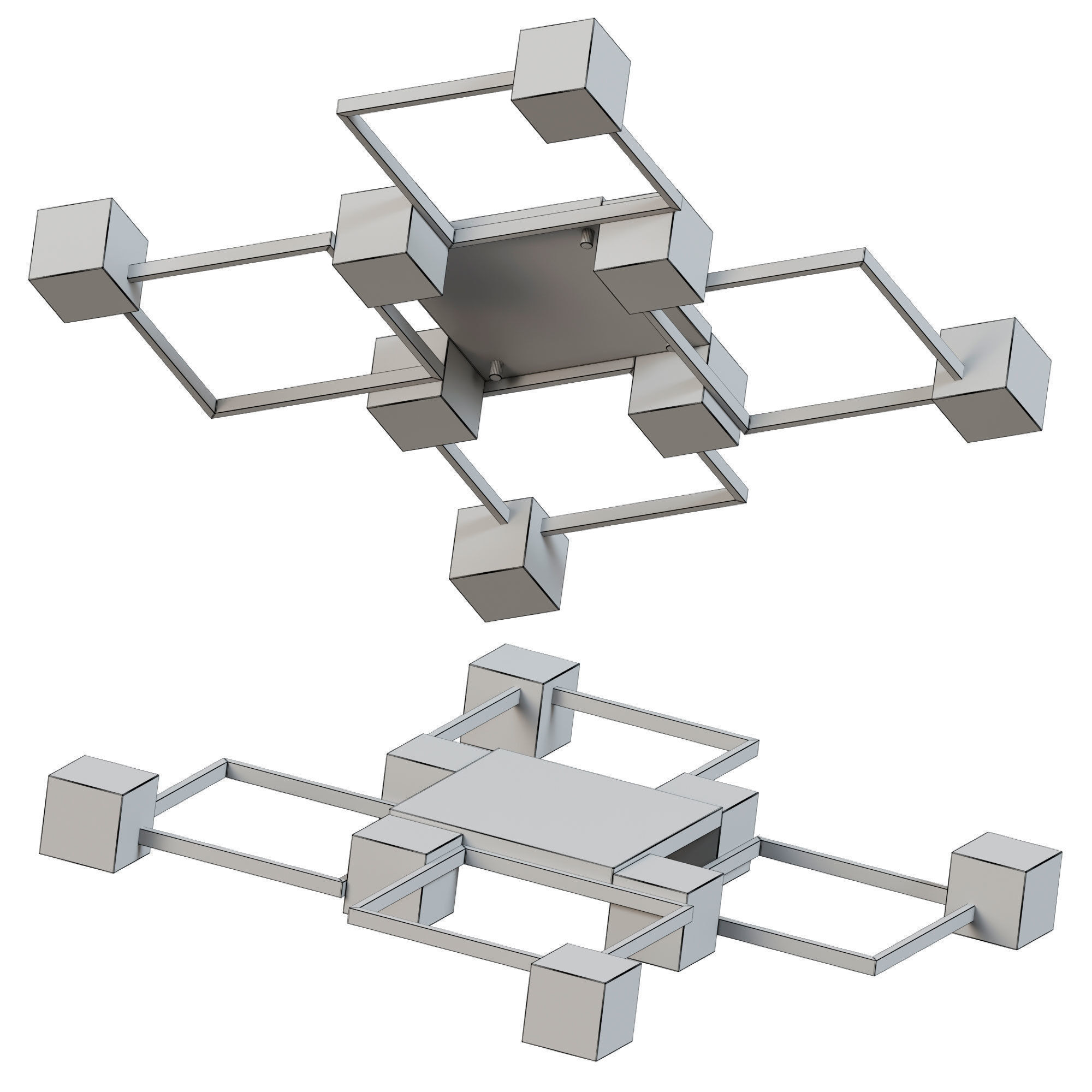 Geometric design ceiling lamp FRAME 3D model | CGTrader