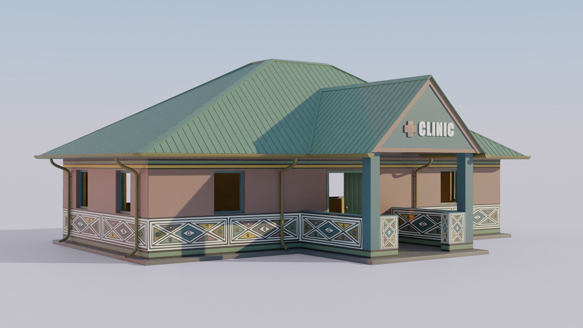 African Rural Clinic 3D model | CGTrader