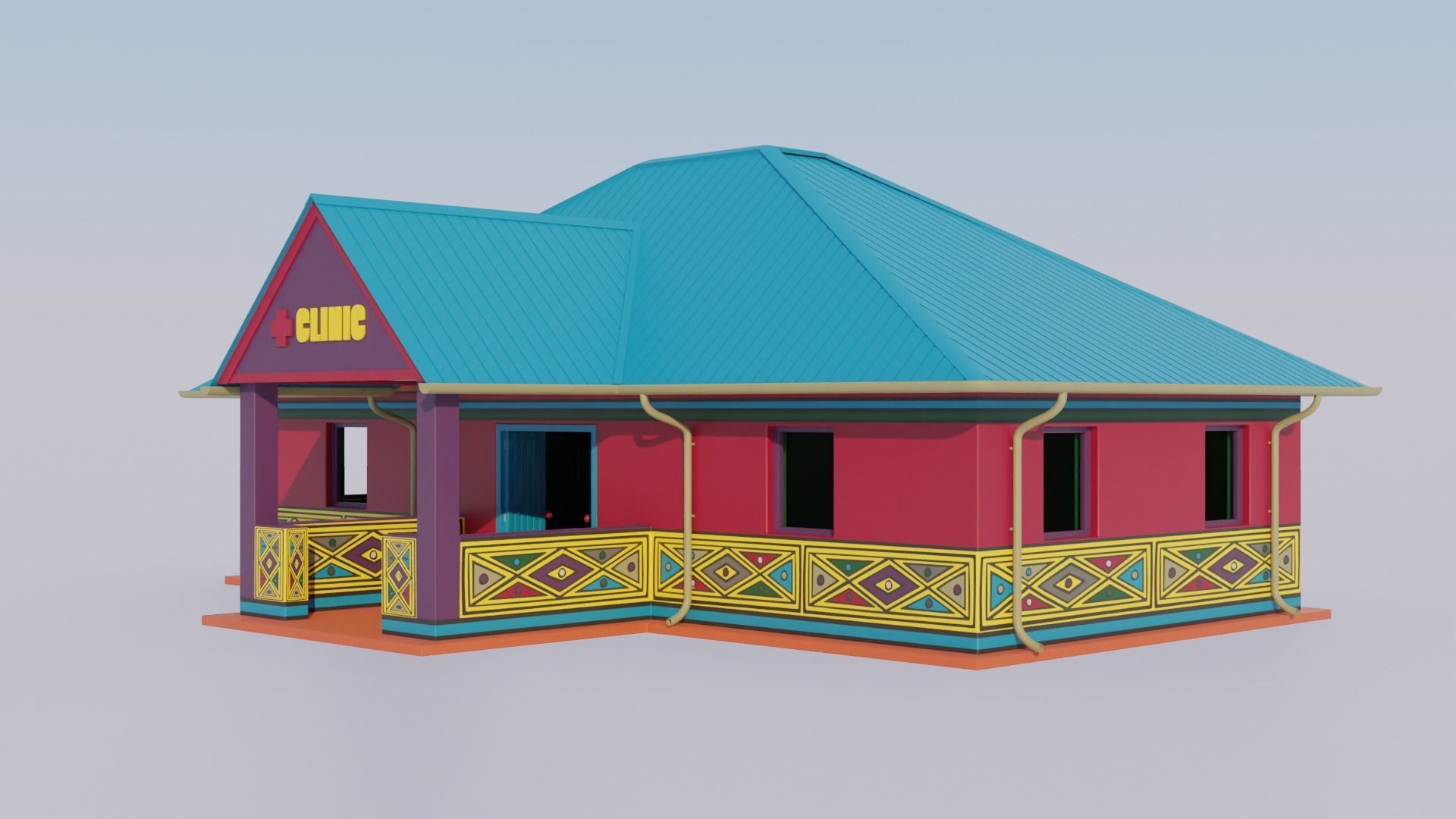 African Rural Clinic 3D model | CGTrader