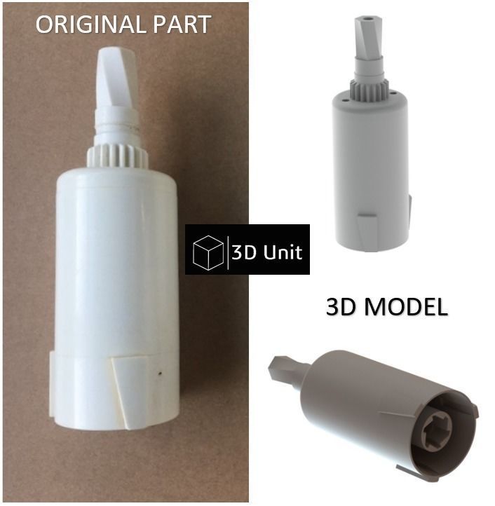 Drive Shaft for Food Processor 3D model 3D printable | CGTrader