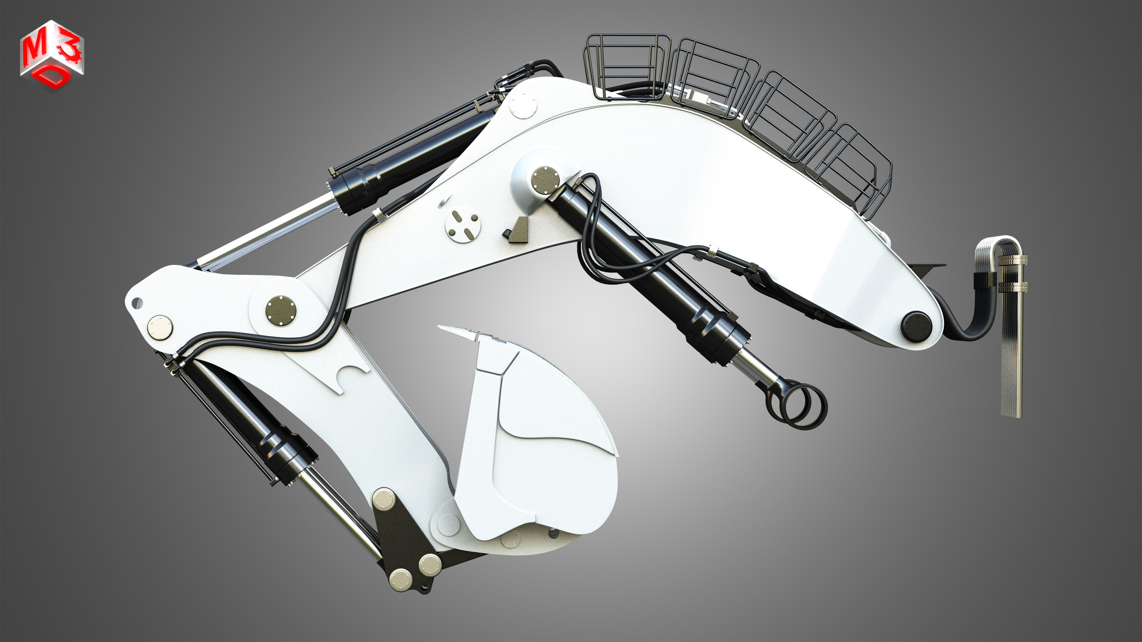 Hydraulic Excavator Arm and Bucket - Liebherr - R9250 3D model | CGTrader