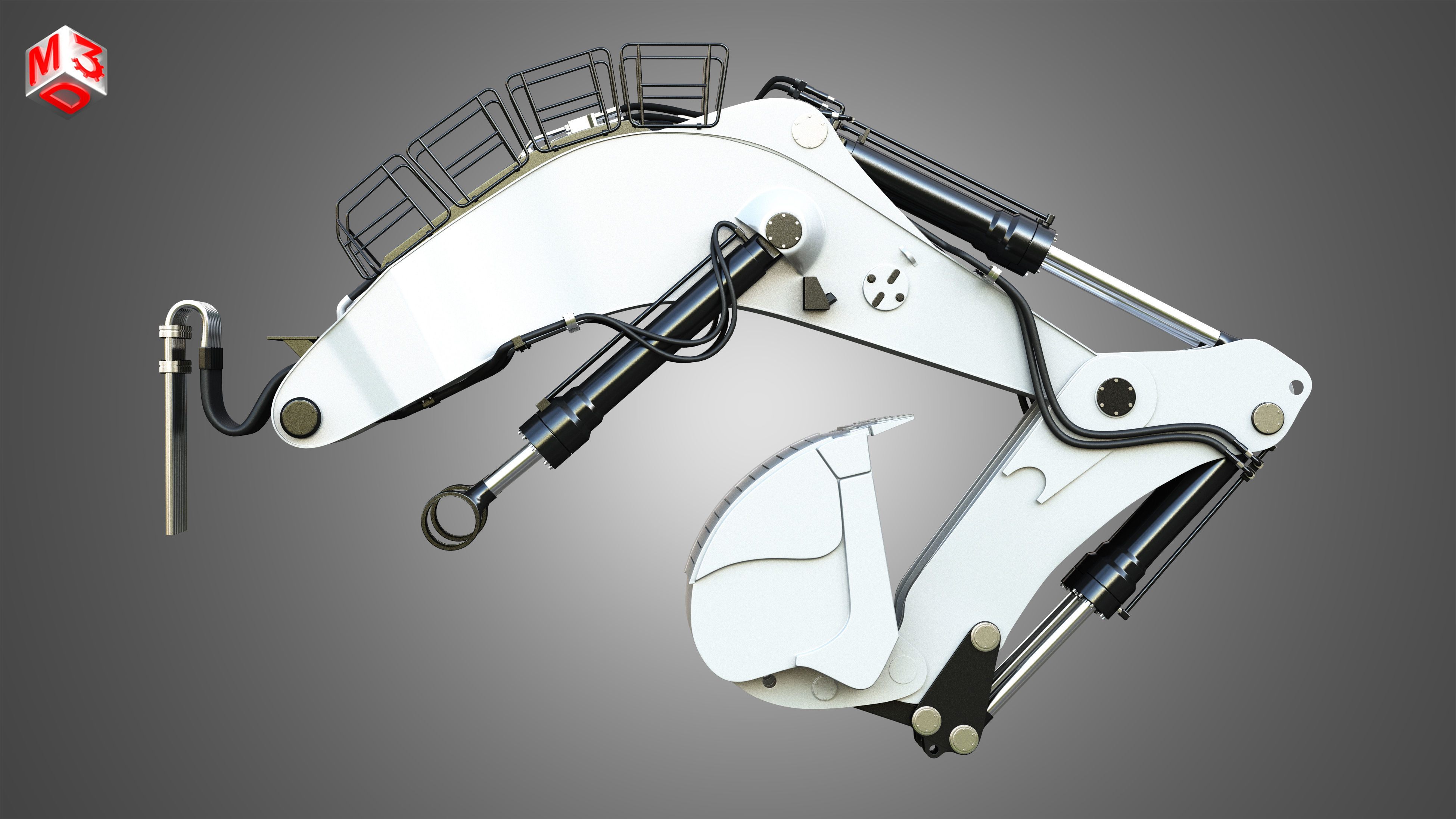 Hydraulic Excavator Arm and Bucket - Liebherr - R9250 3D model | CGTrader