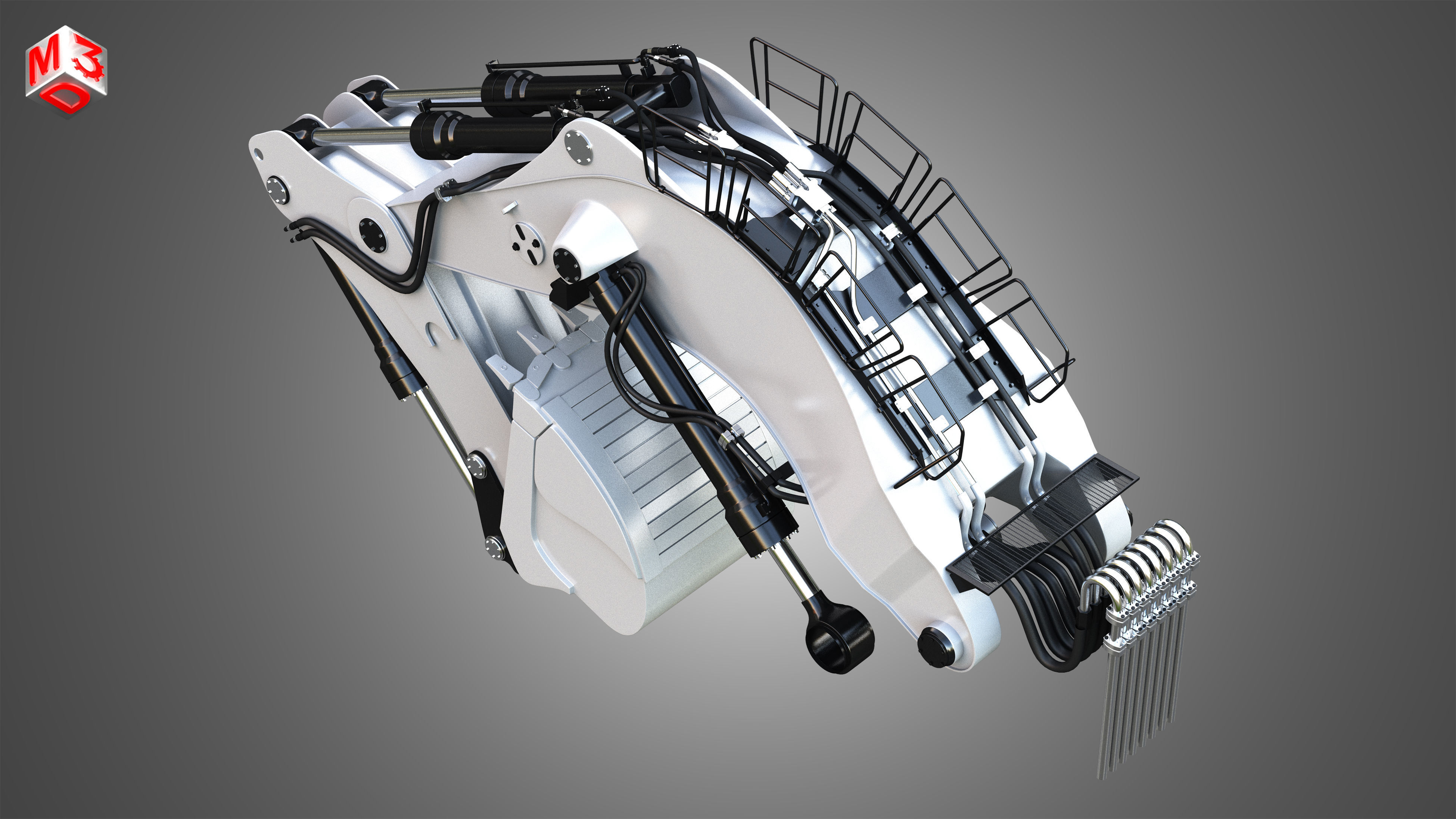 Hydraulic Excavator Arm and Bucket - Liebherr - R9250 3D model | CGTrader