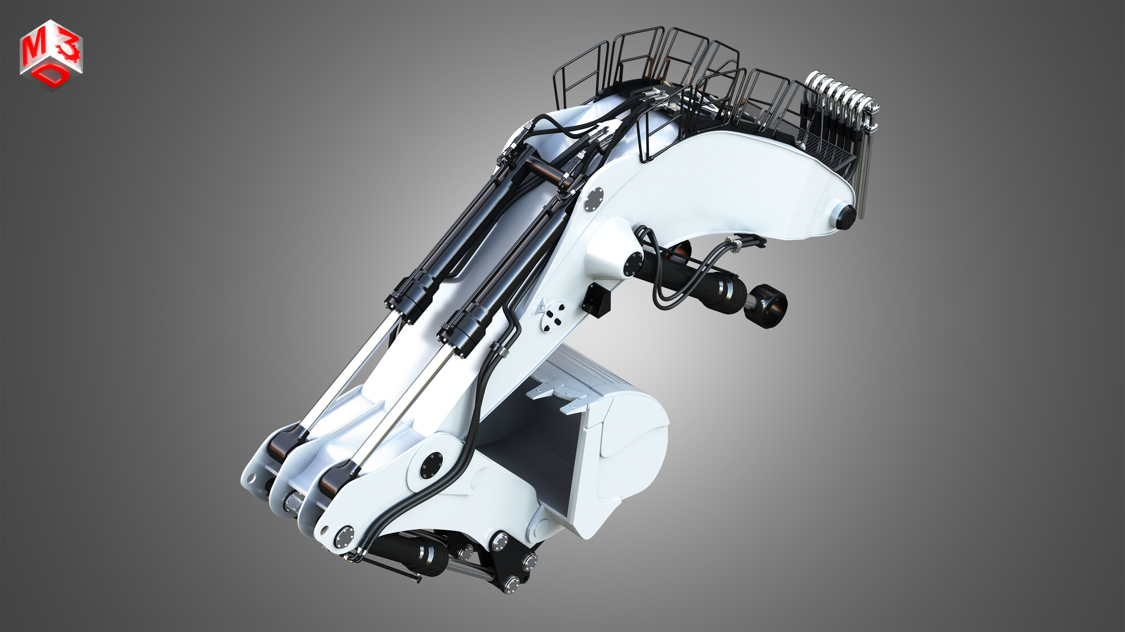 Hydraulic Excavator Arm and Bucket - Liebherr - R9250 3D model | CGTrader