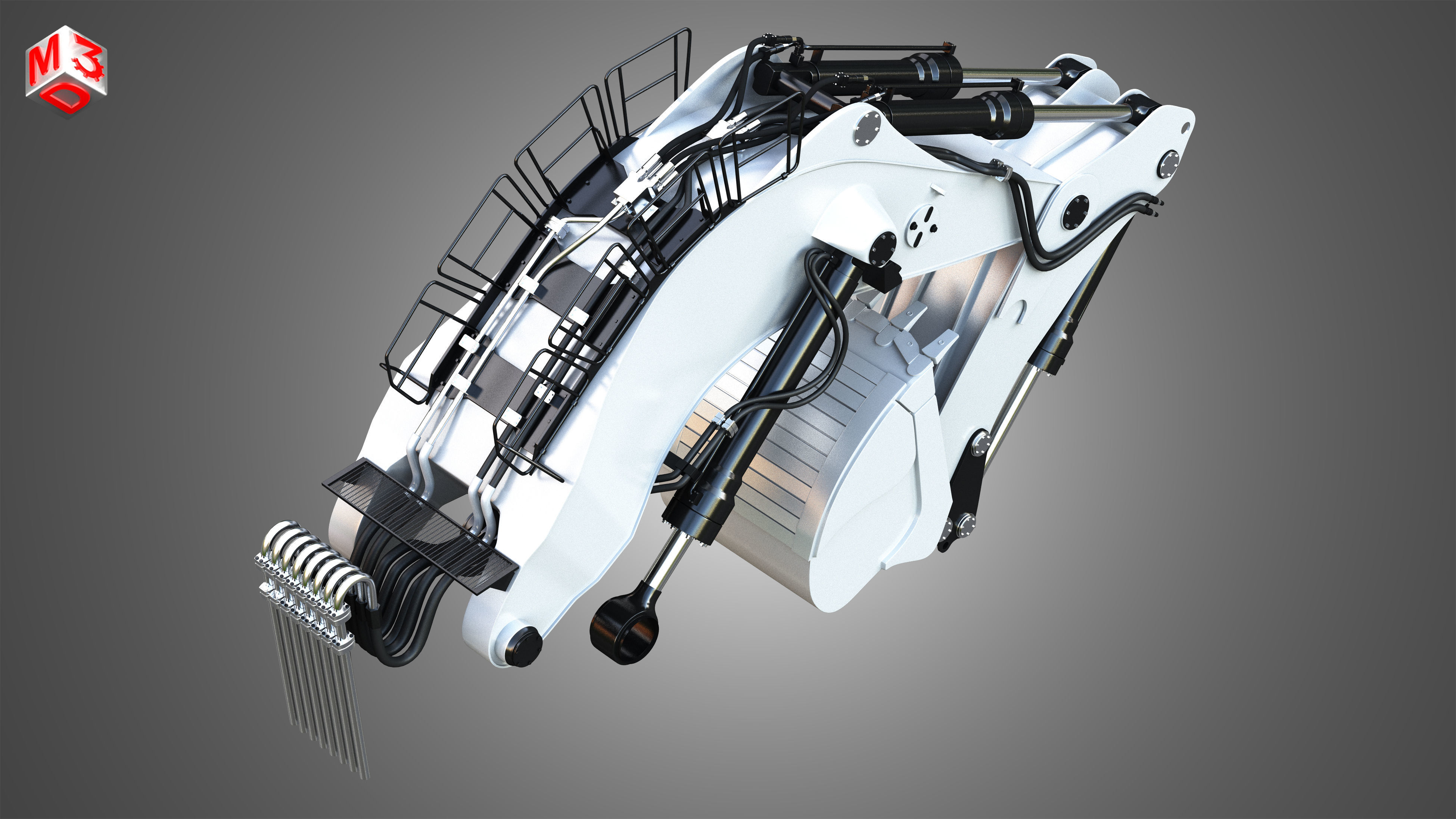 Hydraulic Excavator Arm and Bucket - Liebherr - R9250 3D model | CGTrader