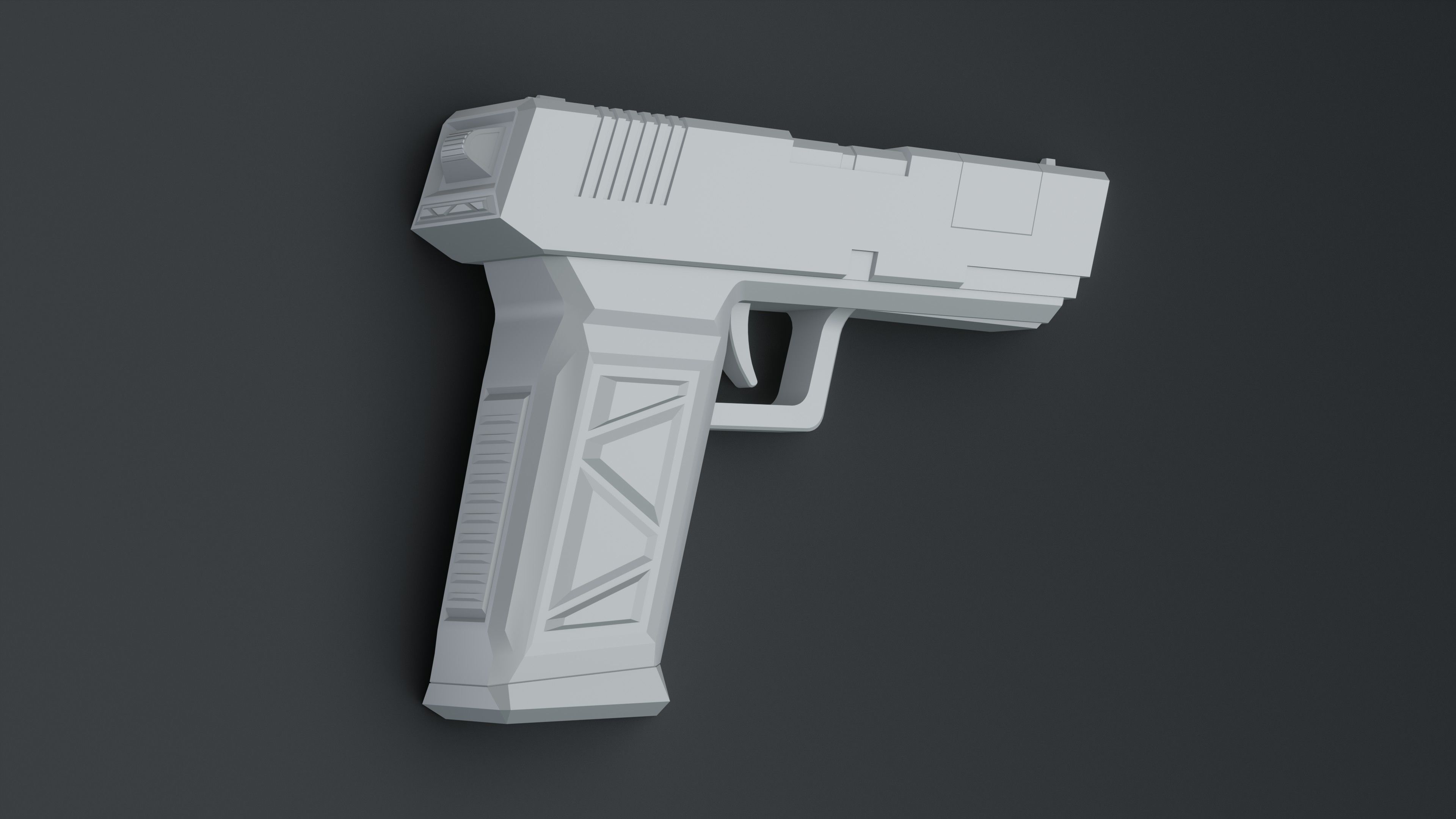Flat Pistol 3D model | CGTrader