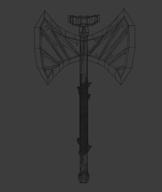 3D model Stylized Hell Axe low-poly game ready VR / AR / low-poly ...