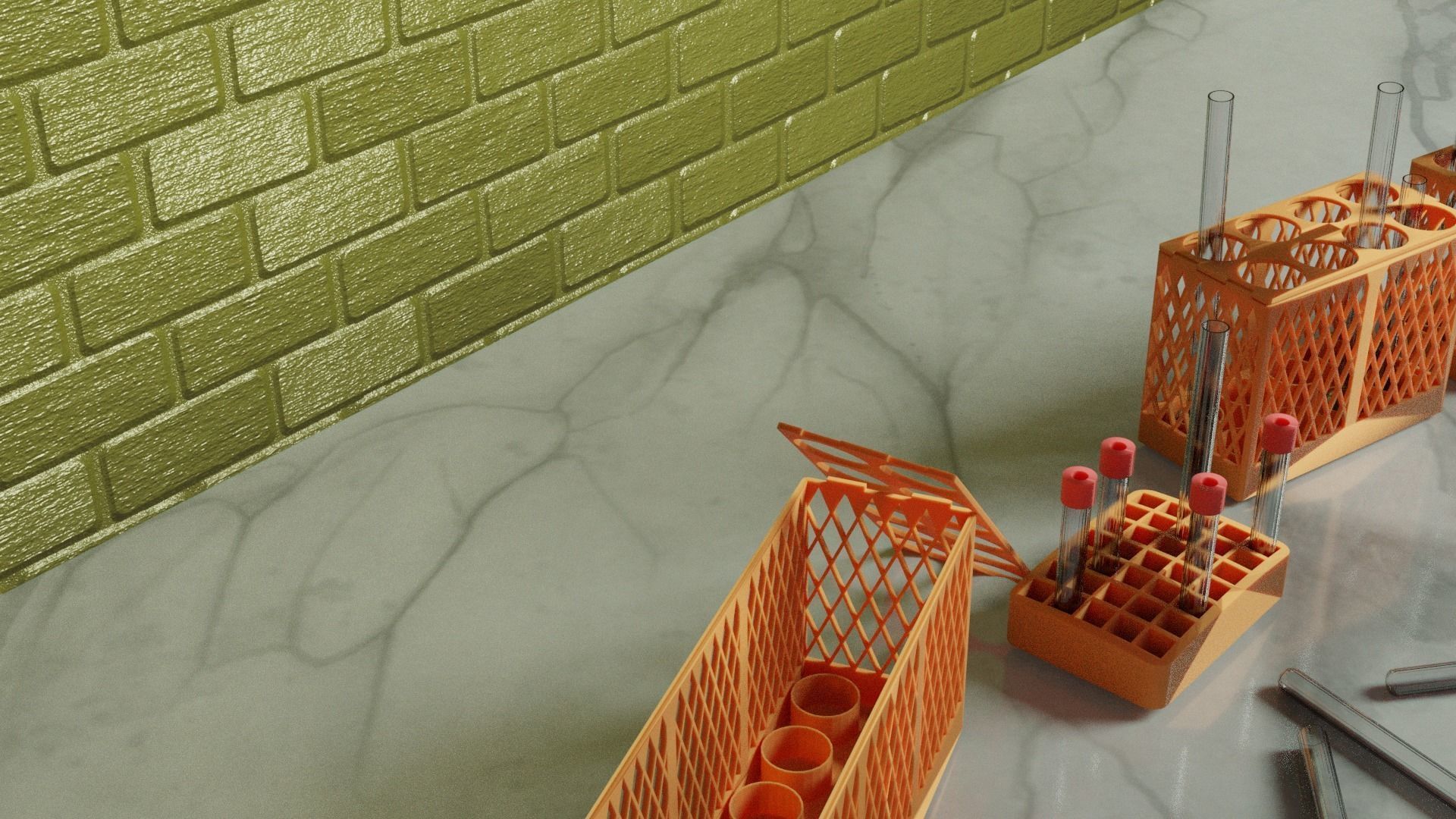 3D Print Ready Laboratory Cage and Round Test Tube Racks 3D model 3D ...