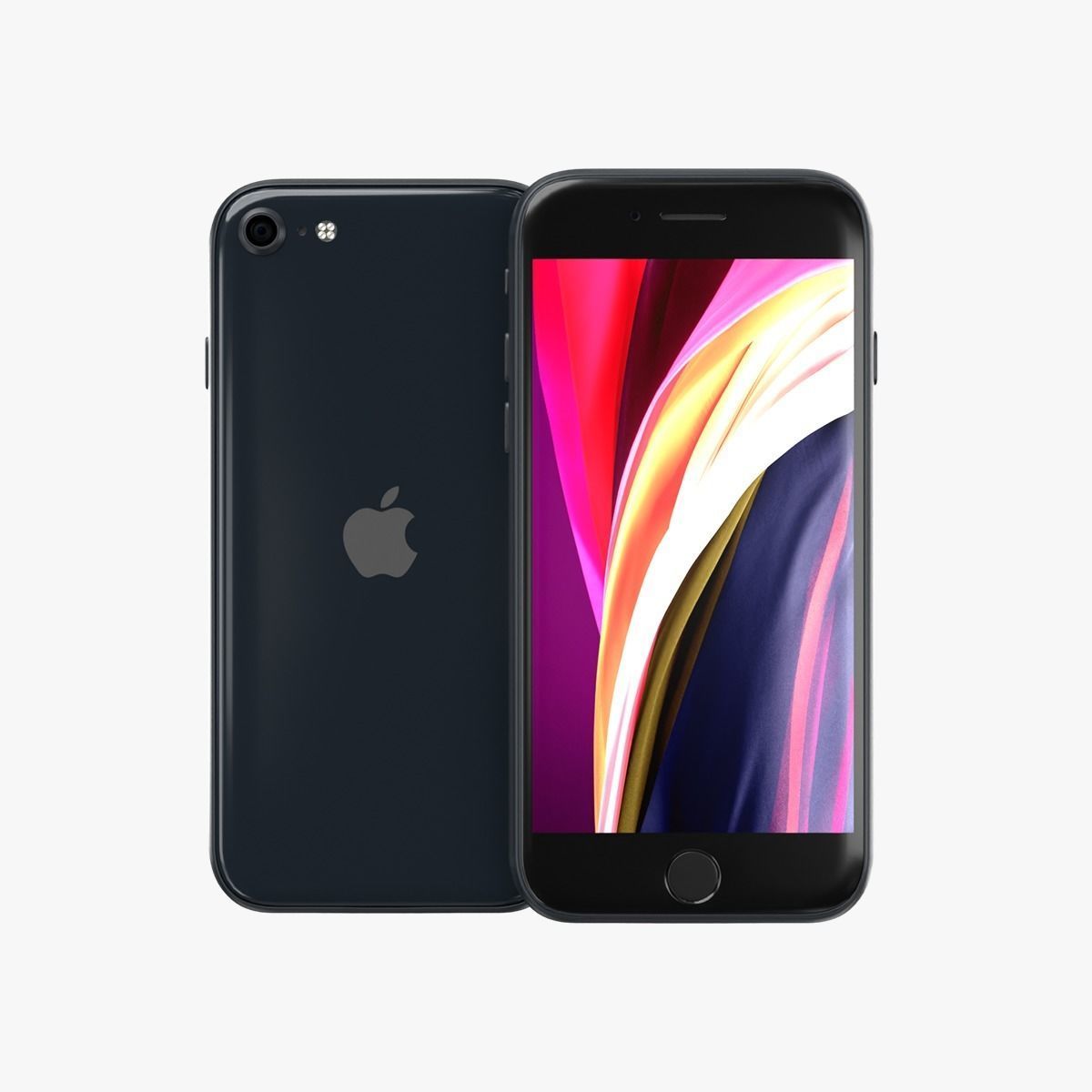 3D model iPhone SE Midnight 2022 VR / AR / low-poly | CGTrader
