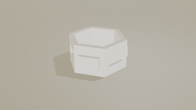 Hexagonal grid piece free 3D model 3D printable | CGTrader