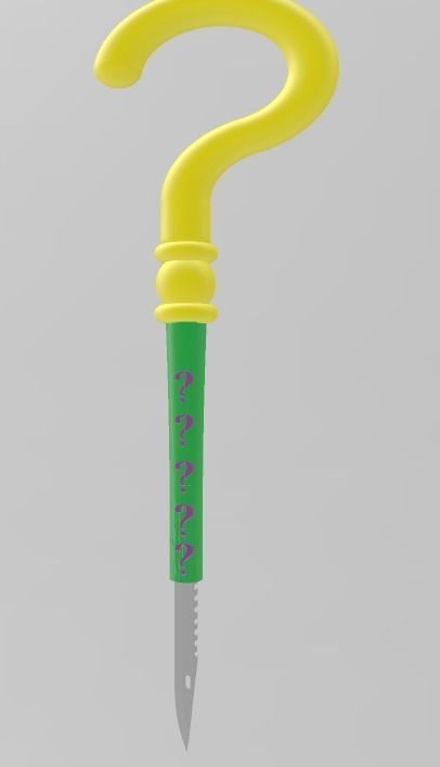 Classic Comic Book - Riddler Cane with Secret Knife 3D model 3D ...