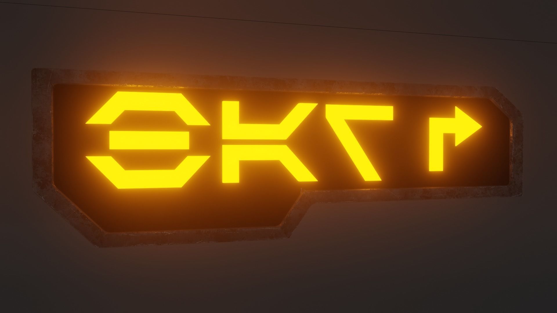 3D model Bar Sign Aurabesh VR / AR / low-poly | CGTrader