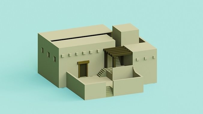 3D model Voxel House VR / AR / low-poly | CGTrader