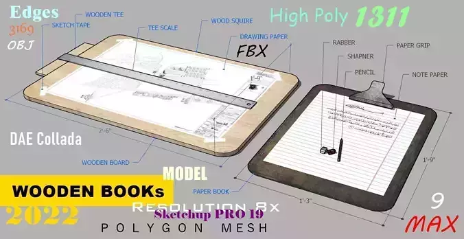 Drawing Boards 3D model | CGTrader