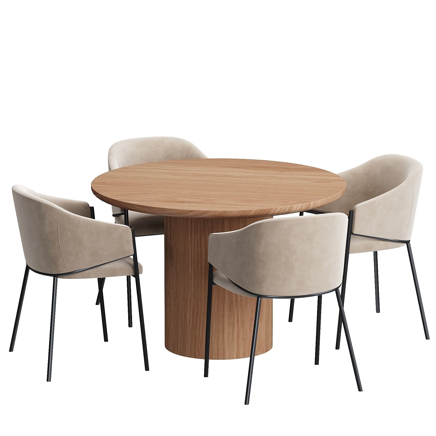 Dill dining table set 3D model | CGTrader