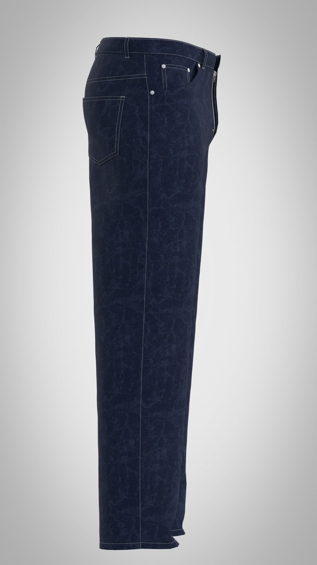 3D model Mens shirt and five pocket denim pant VR / AR / low-poly ...