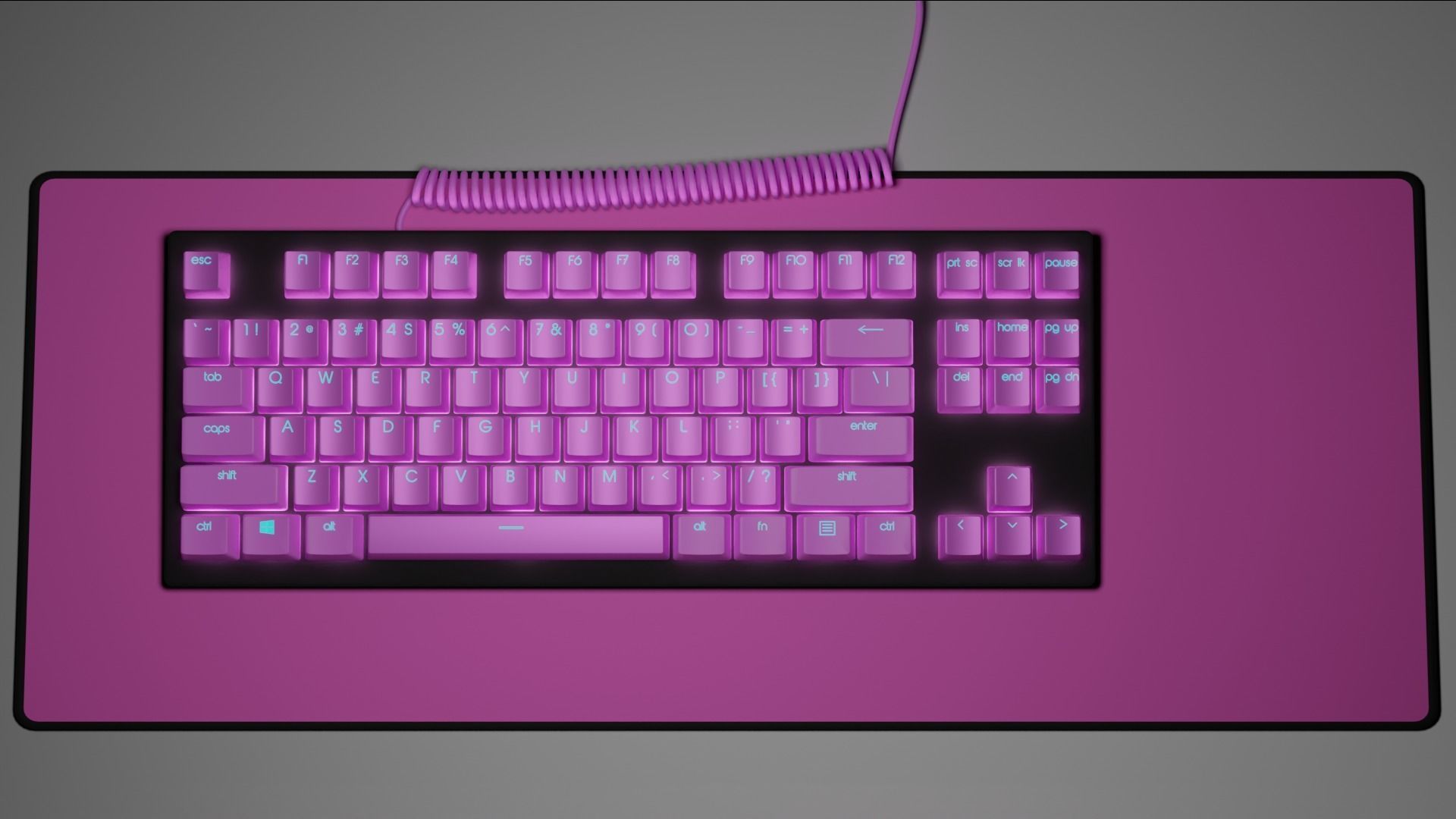 Pink Keyboard free 3D model | CGTrader