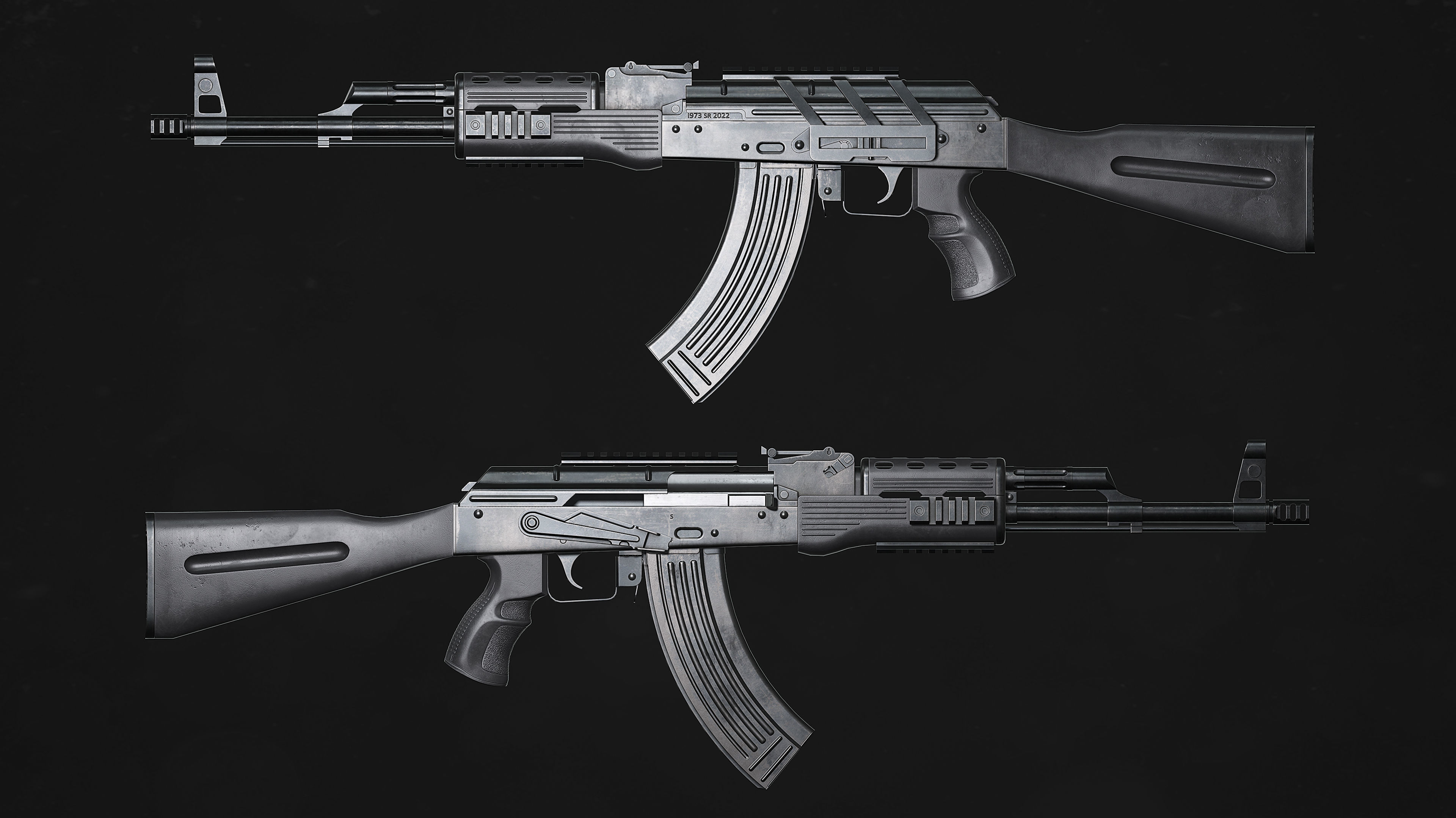 3D model AKM Assault Rifle VR / AR / low-poly | CGTrader