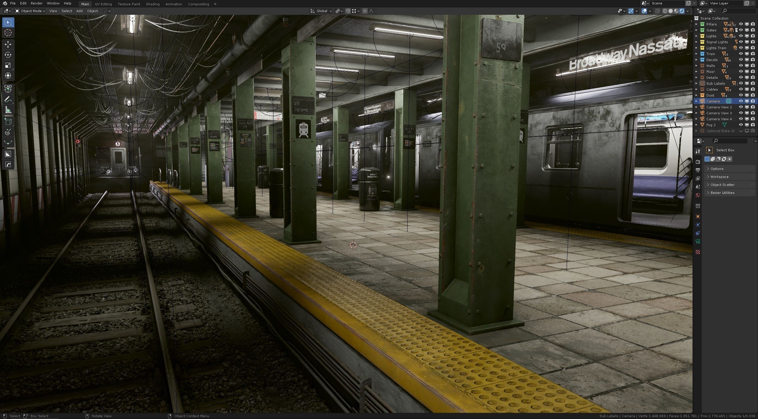 3D model Subway Station - Real Time - Scene VR / AR / low-poly | CGTrader