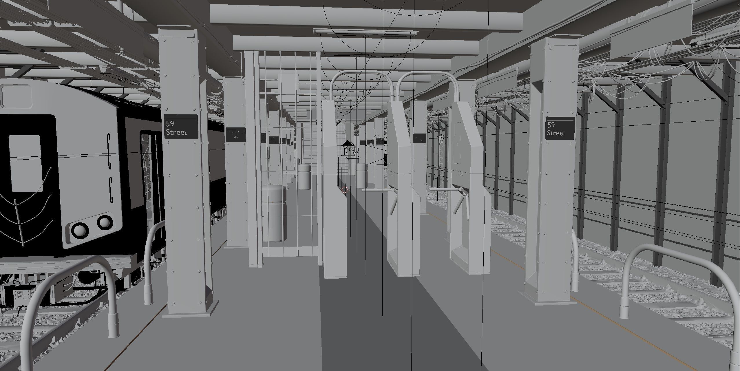 3D model Subway Station - Real Time - Scene VR / AR / low-poly | CGTrader