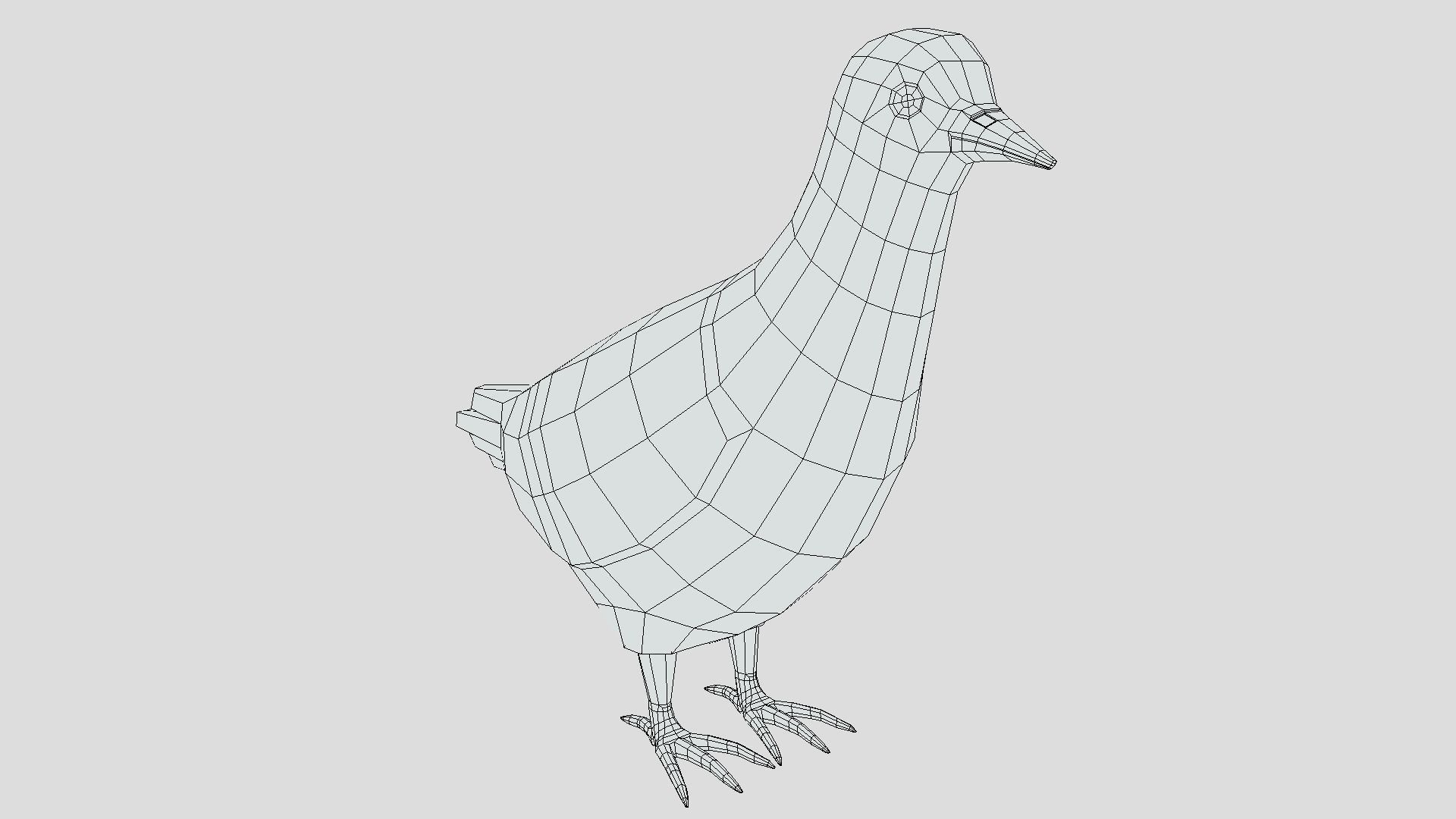 3D model Low Poly Cartoon White Pigeon VR / AR / low-poly | CGTrader