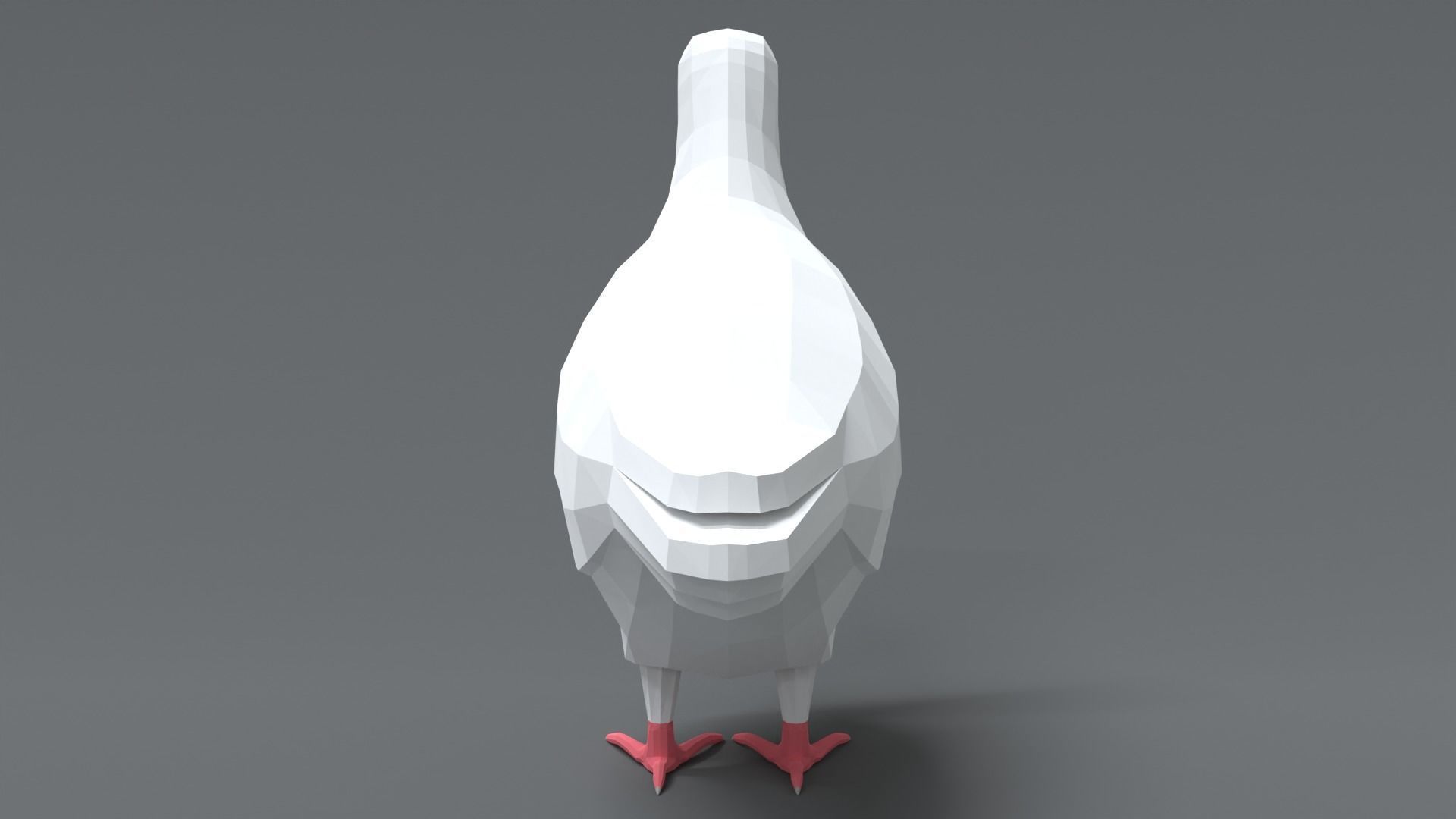 3D model Low Poly Cartoon White Pigeon VR / AR / low-poly | CGTrader