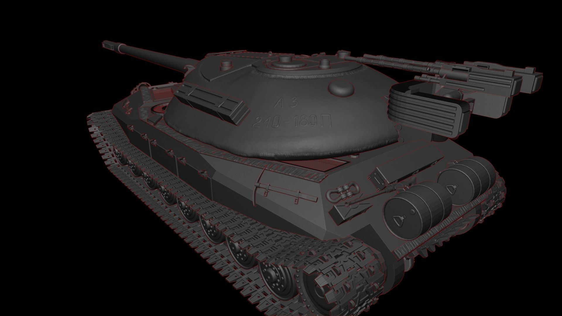 Object 705 tanks 3D model 3D printable | CGTrader