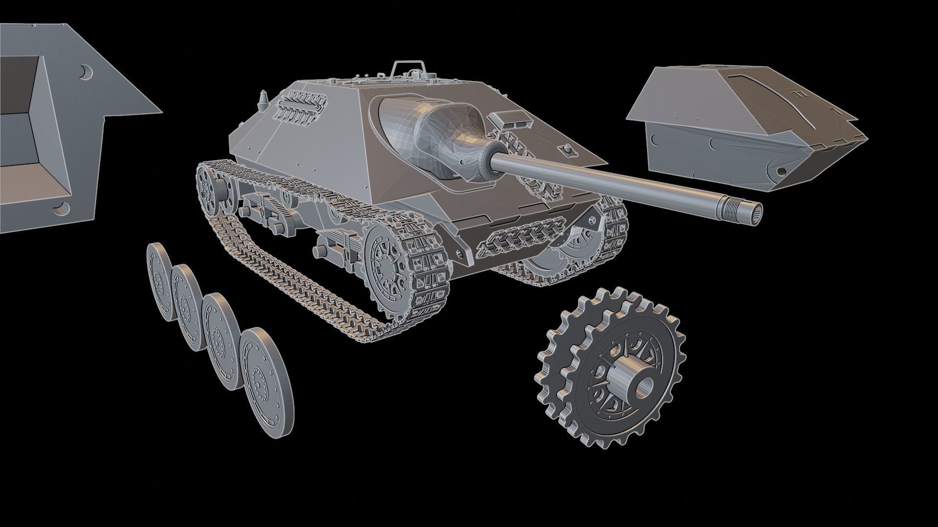 Hetzer tanks 3D model 3D printable | CGTrader