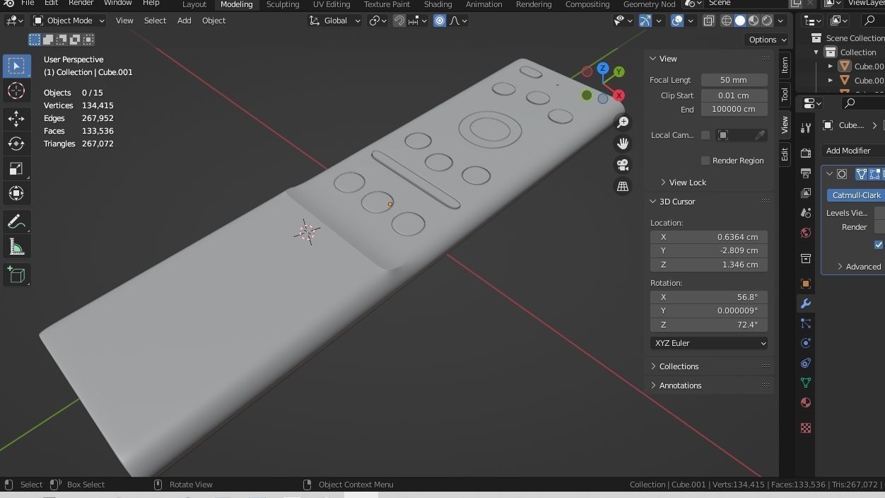 TELEVISION REMOTE CONTROL 3D model | CGTrader