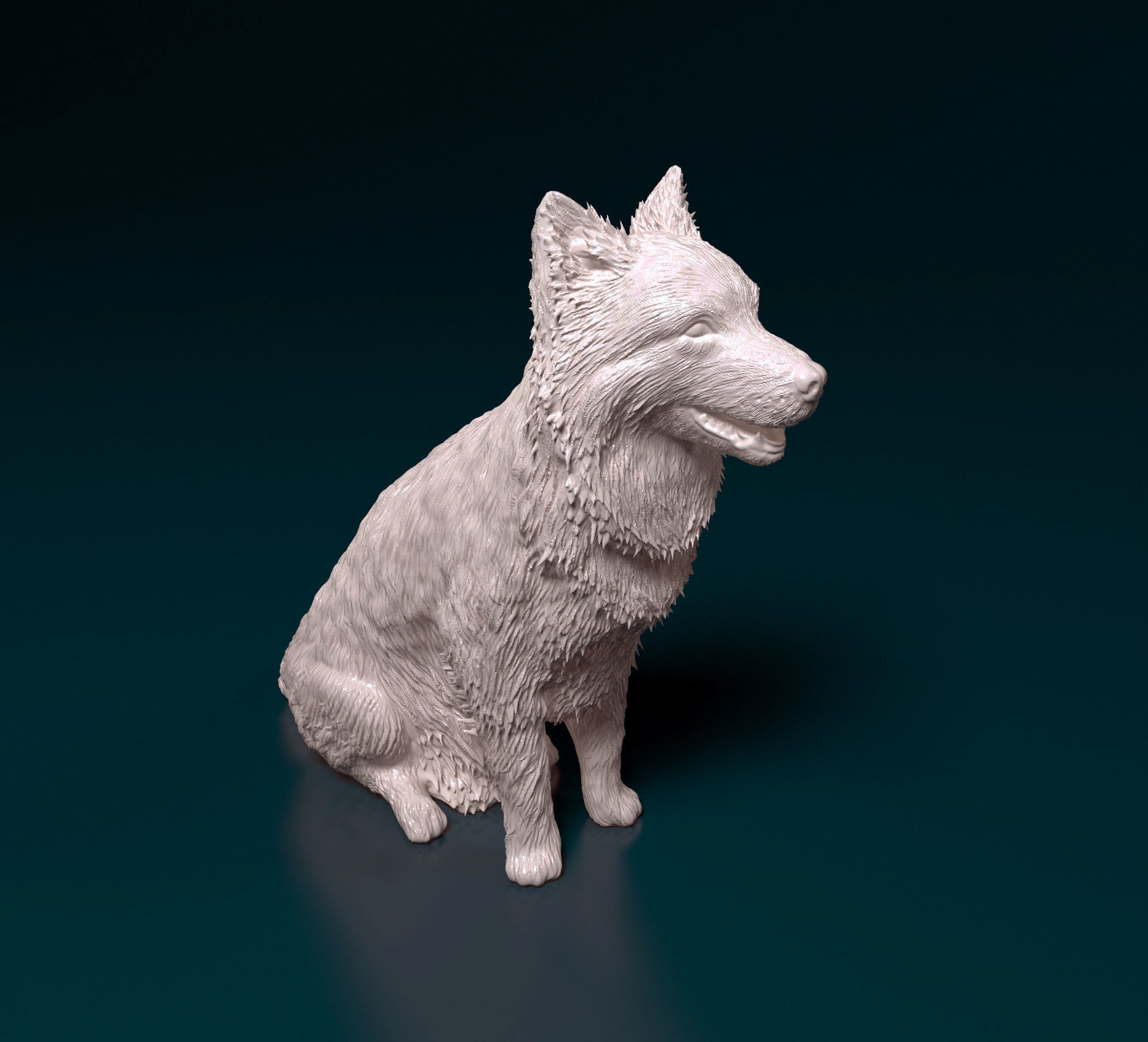 Border Collie 3D model 3D printable | CGTrader