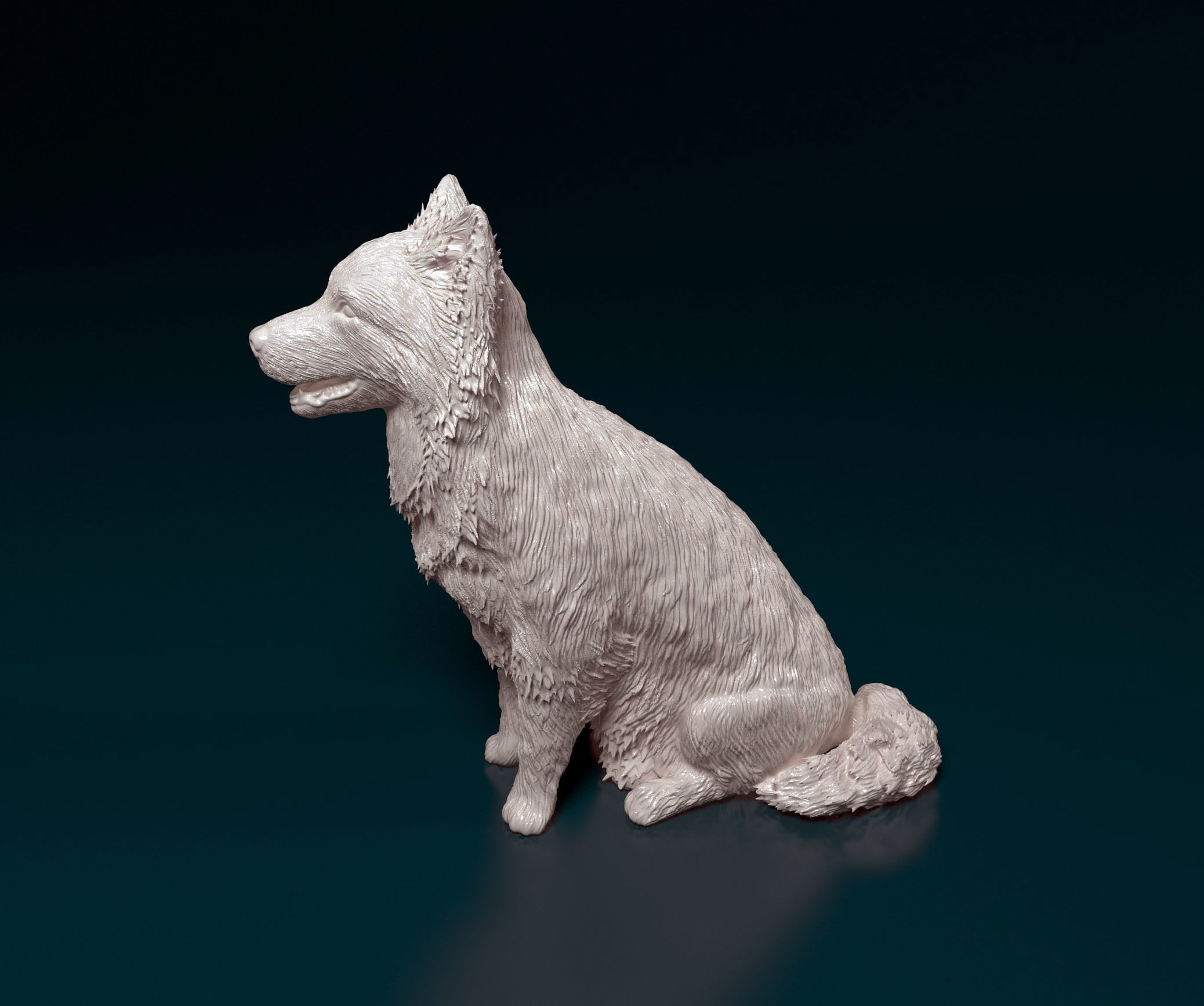 Border Collie 3D model 3D printable | CGTrader