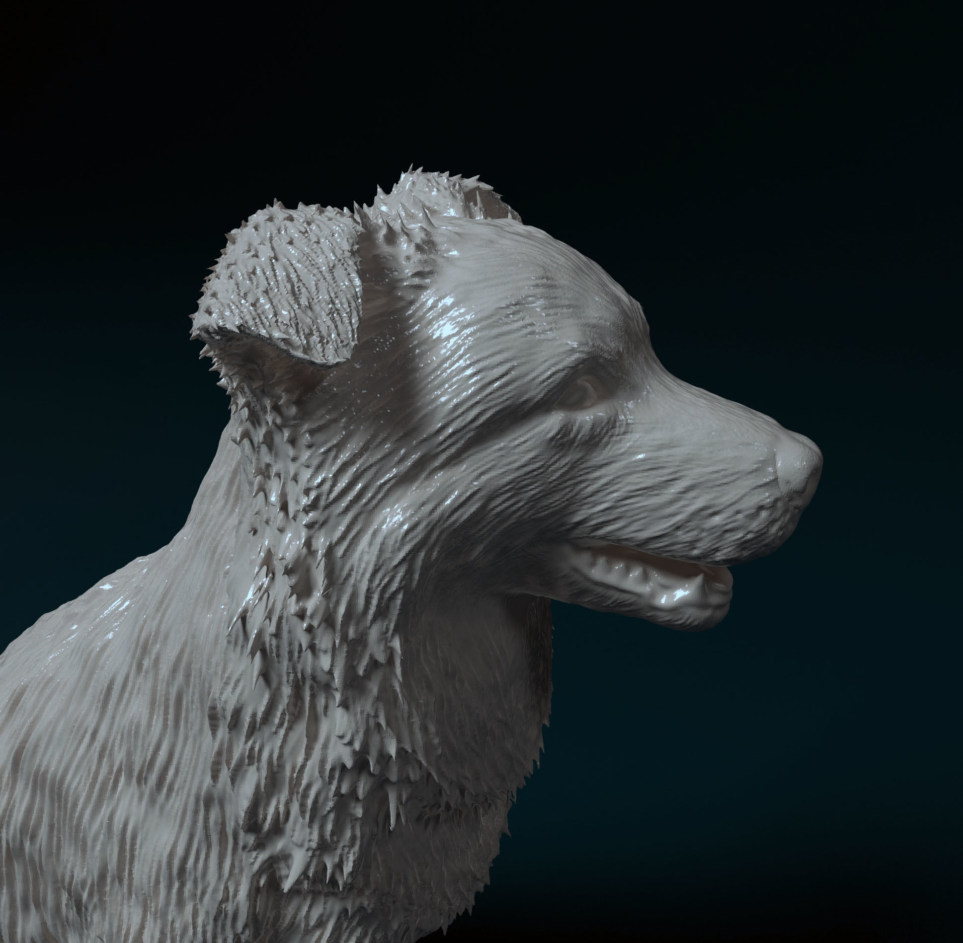 Border Collie 3D model 3D printable | CGTrader
