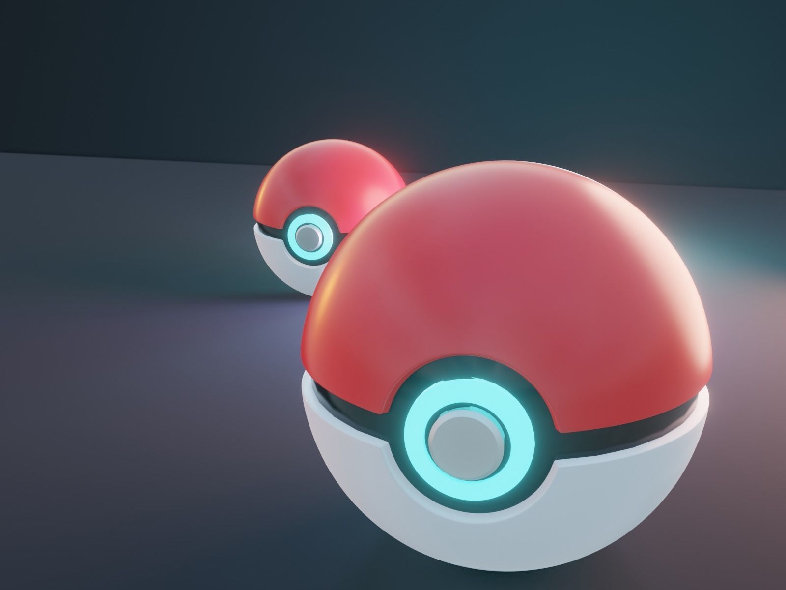 Pokeball two pokemon balls 3D model | CGTrader