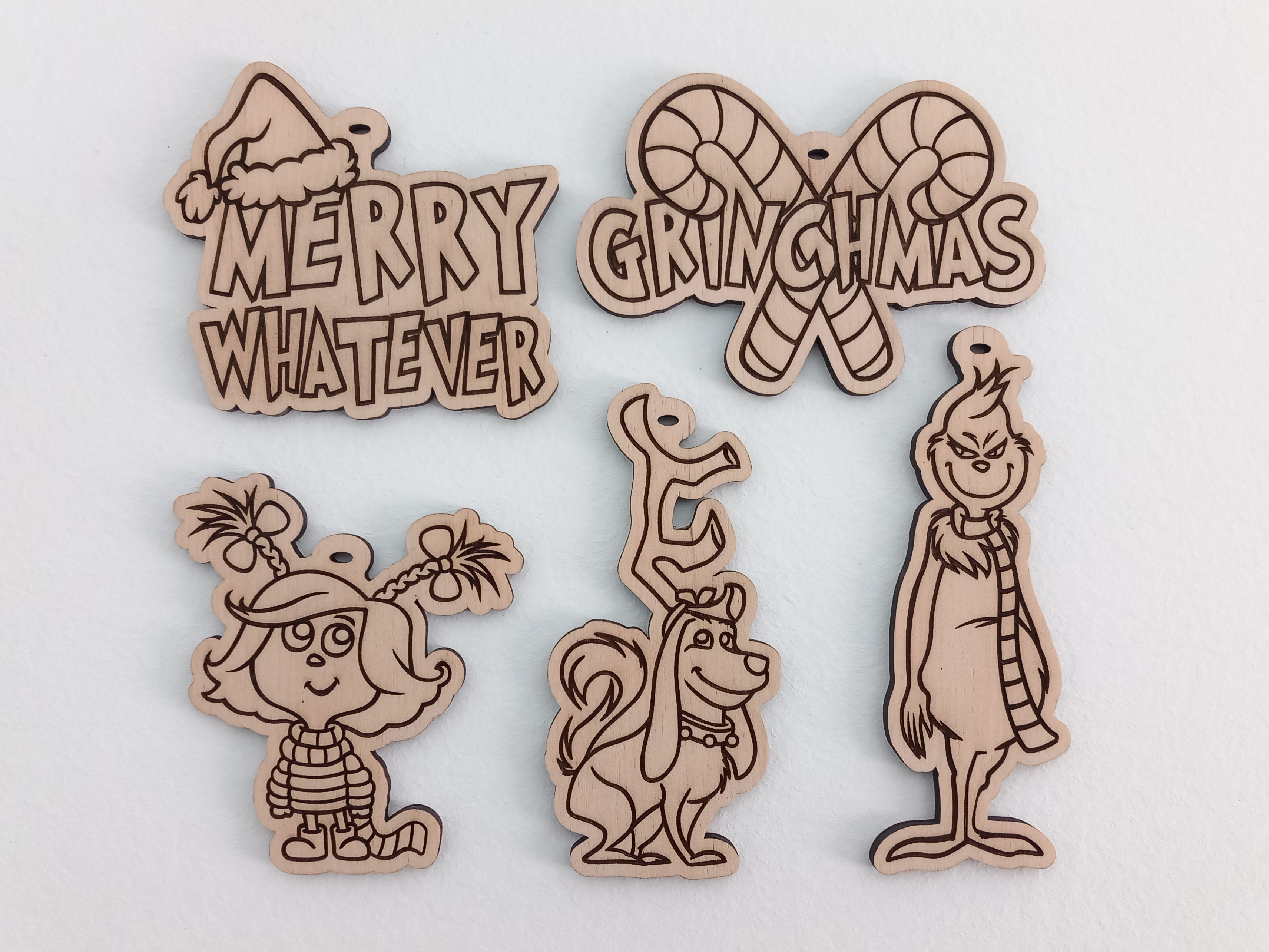 GRINCH - Xmas Christmas ornament - laser cutting and engraving 3D model ...