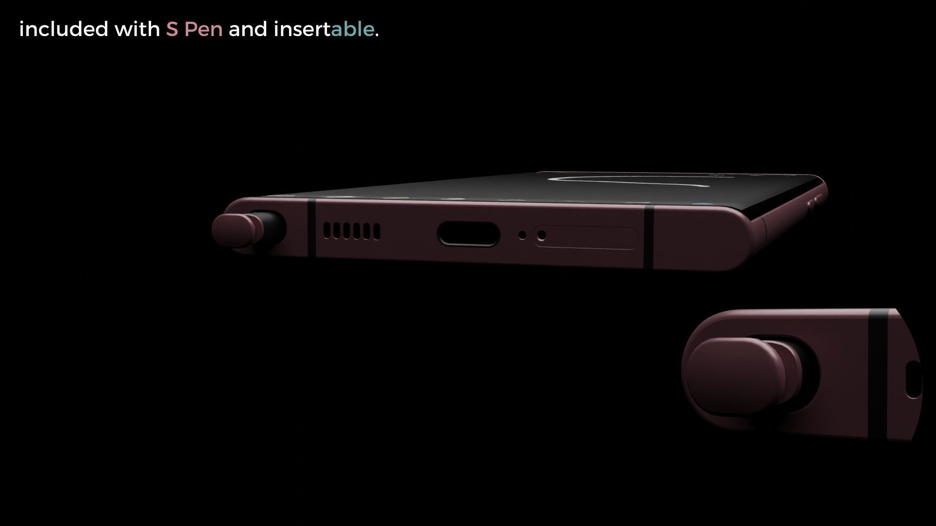Samsung S22 Ultra with S Pen 4 Colors 3D model animated | CGTrader