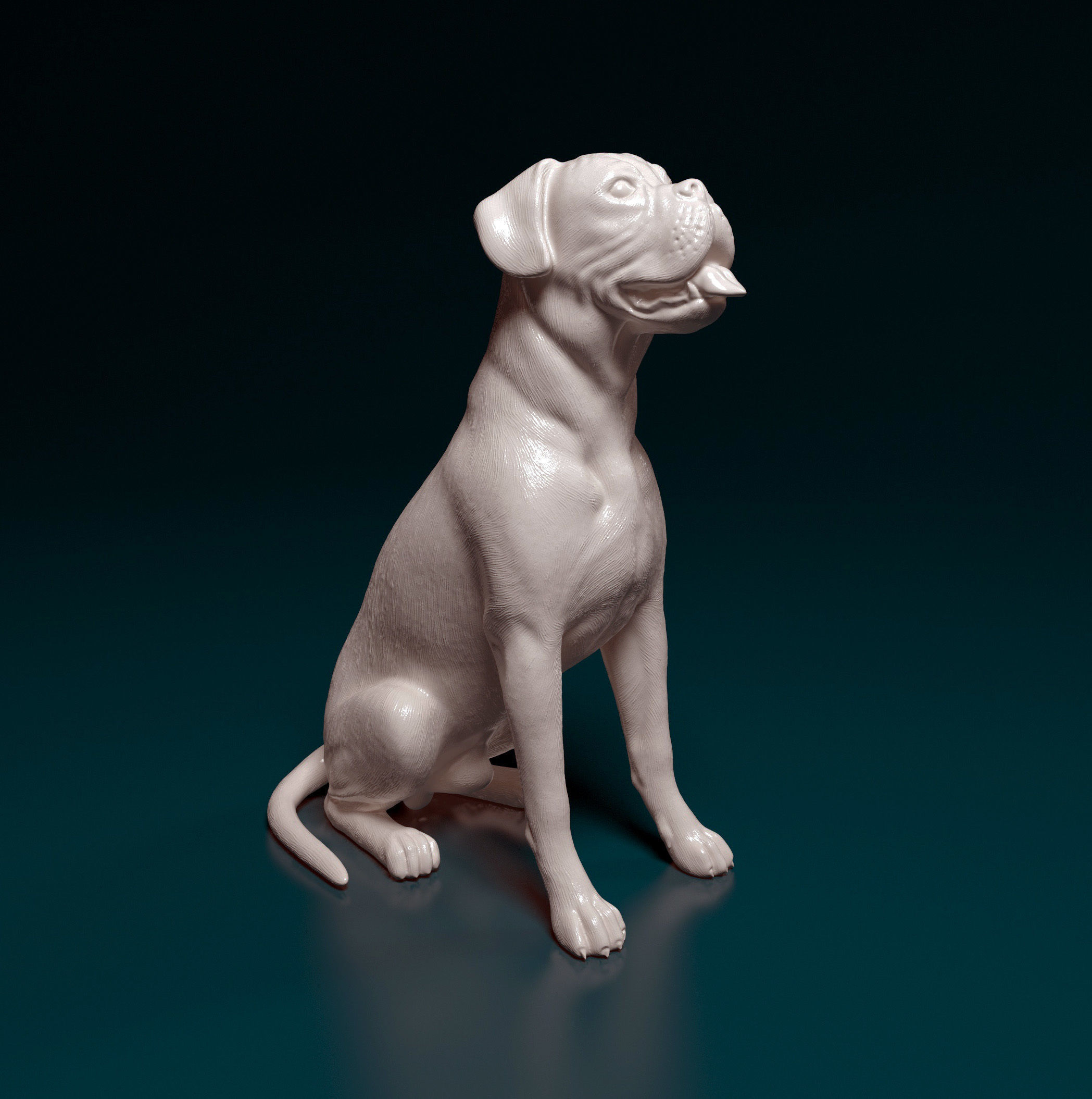 Boxer dog 3D model 3D printable | CGTrader