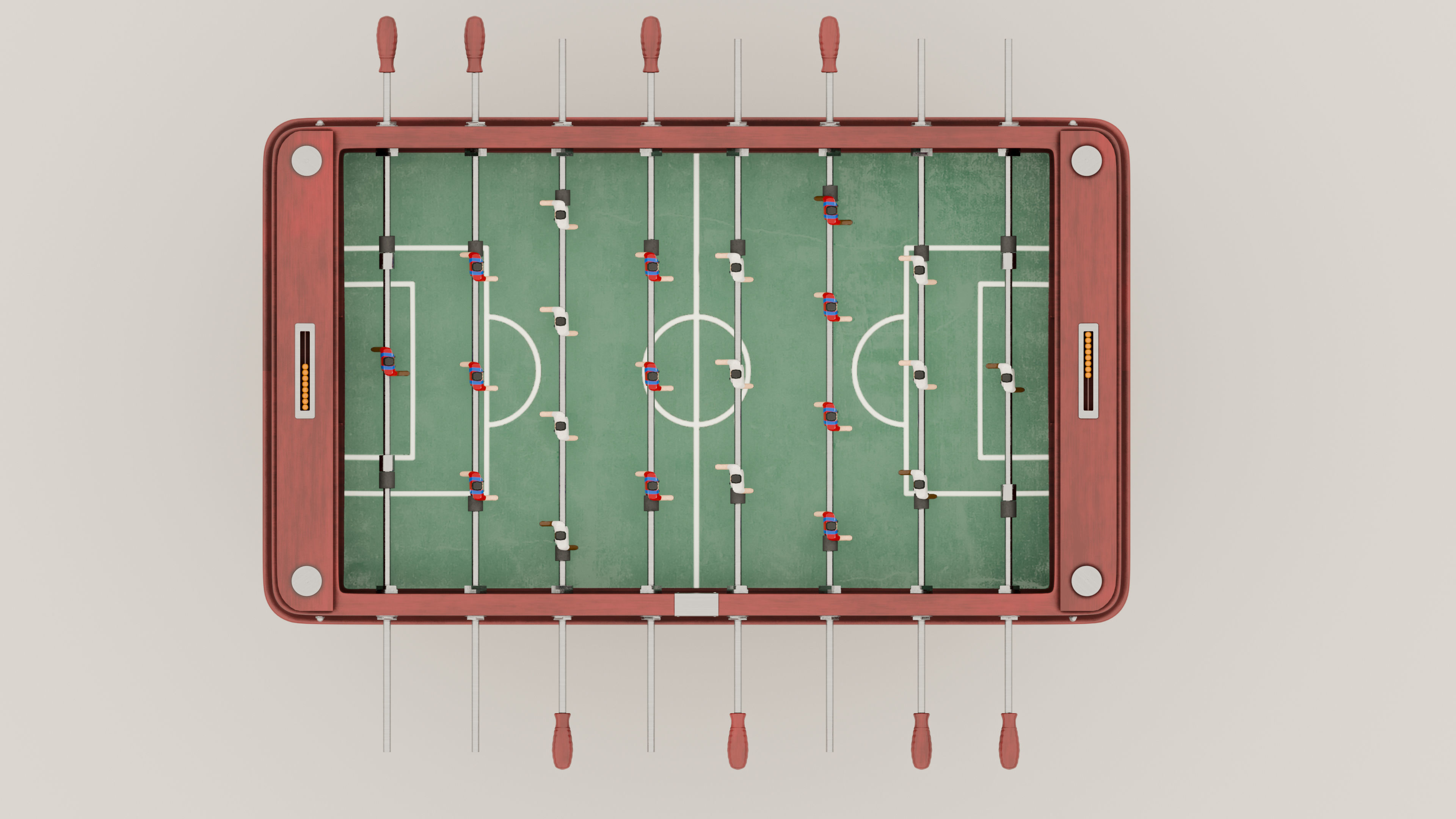 Table soccer Futbolin cordoba 3D model | CGTrader