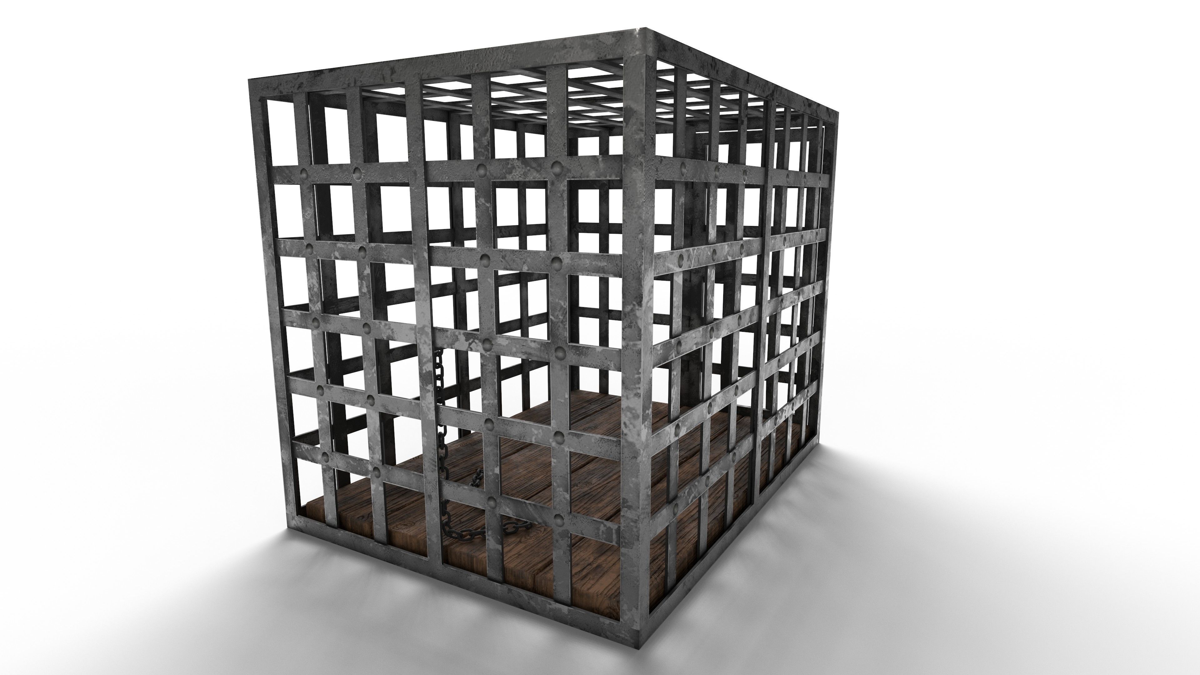 3D model Metallic prison Cage VR / AR / low-poly | CGTrader