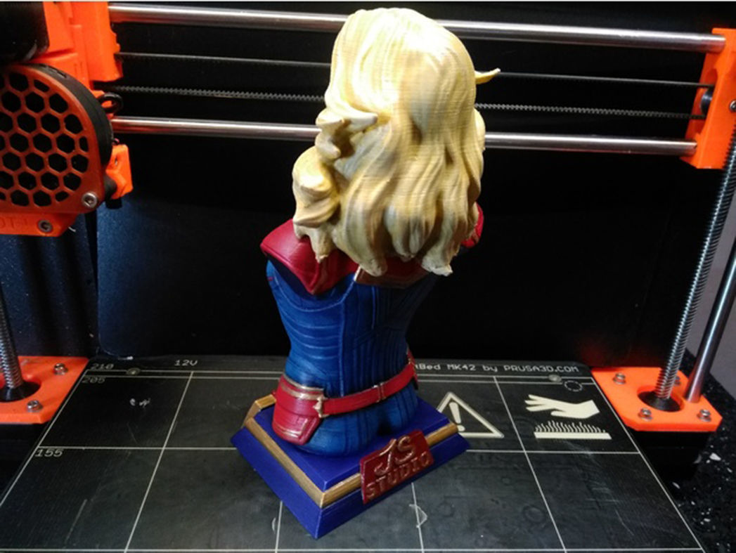 Captain Marvel Bust 3D Model Ready to Print 3D model 3D printable ...